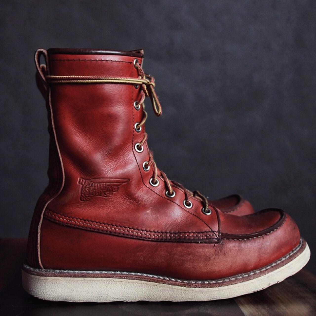 Red Wing 877 + original box 8 inch boots size: UK... - Depop