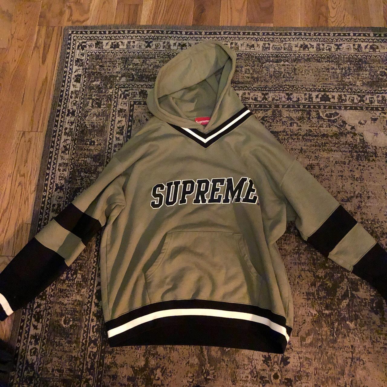 Supreme Men's Green and Black T-shirt | Depop