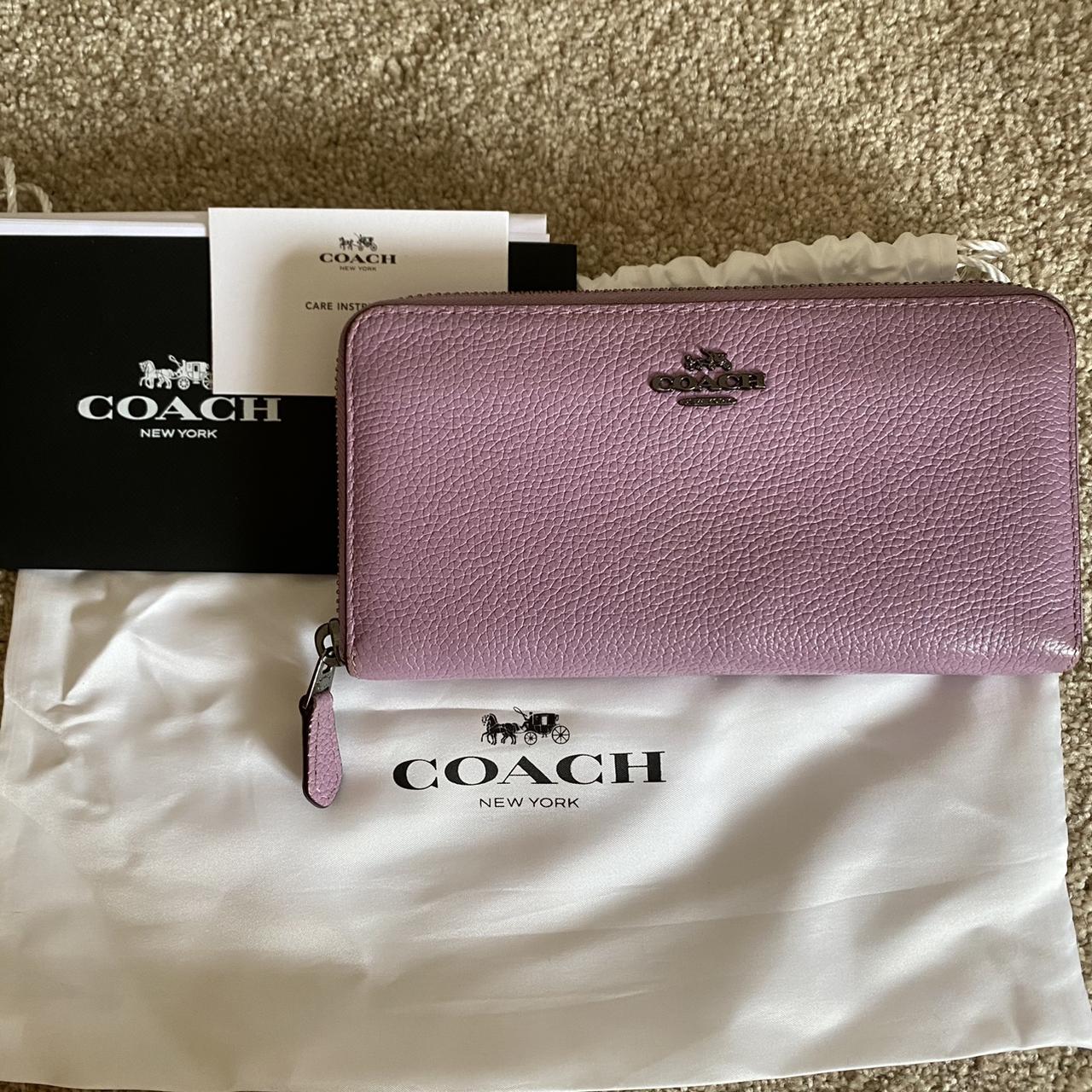 Coach Women's Pink and Purple Wallet-purses | Depop