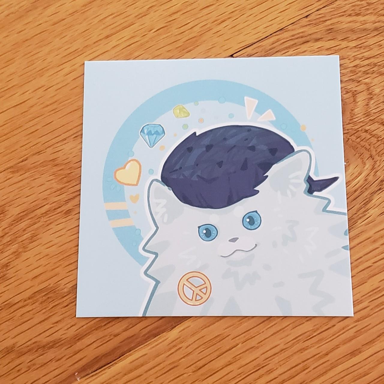 Josuke cat mini print 4x4 in #josuke #jjba... - Depop