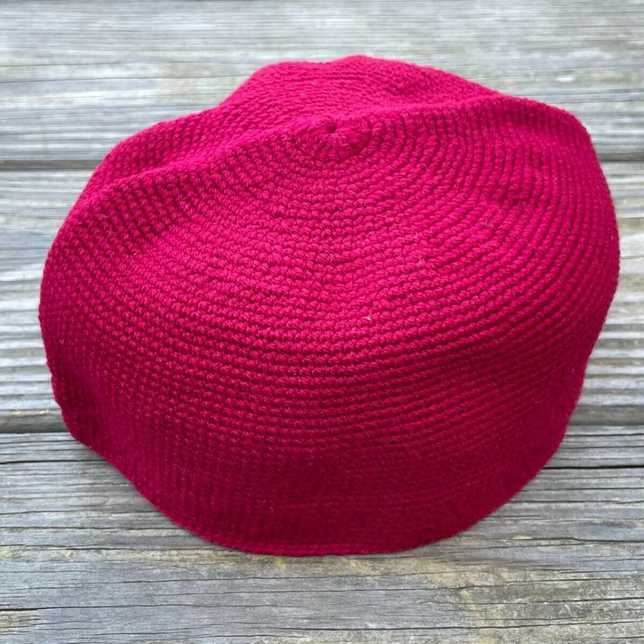 Men Prayer Hat Round Red Religious Cap Topi Hat... - Depop