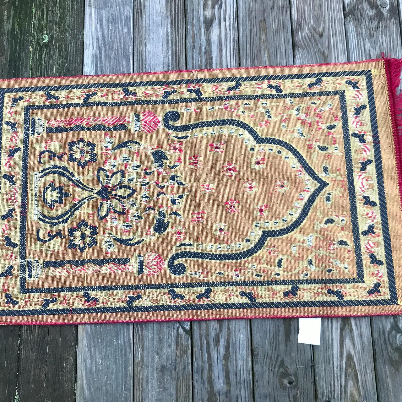 Pray Rug Jai Namaz Red/Gold Muslim Prayer Mat Carpet... - Depop