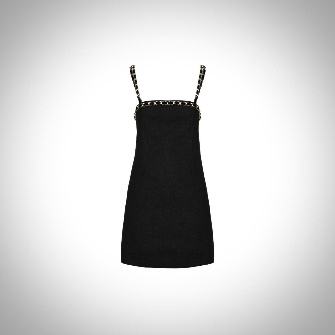black chain mini dress from juicici size s never... - Depop
