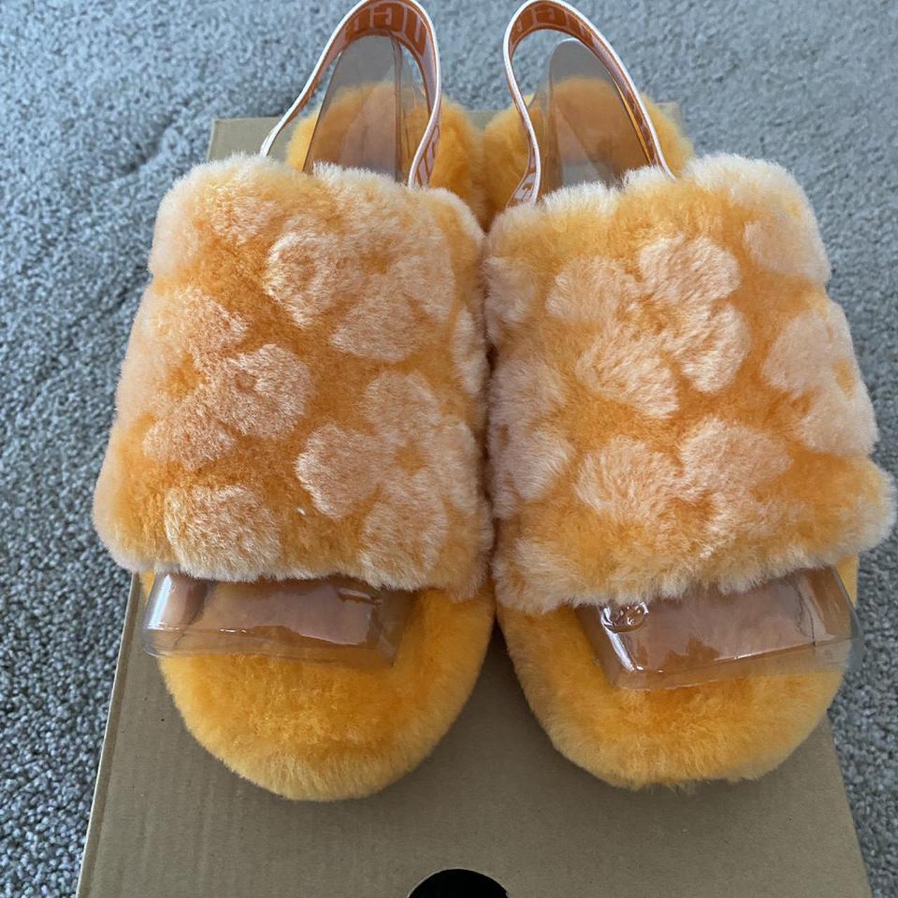 UGG Fluff Yeah Slide Poppy Size: 5 W Condition:... - Depop