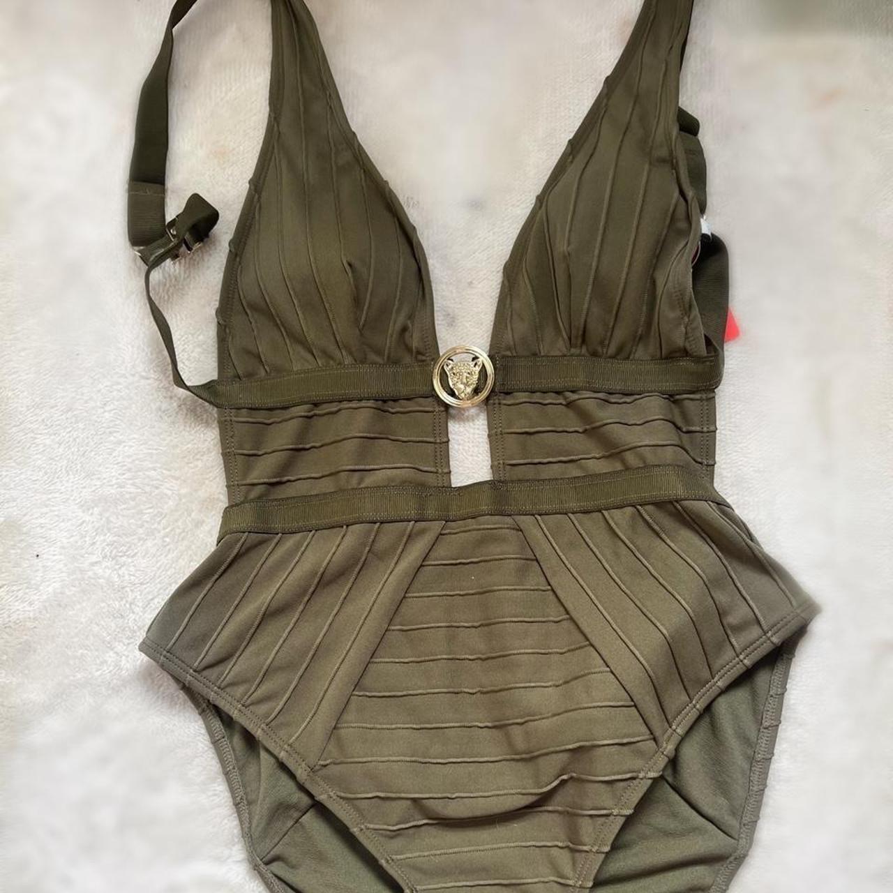 RIVER ISLAND SWIM SUIT - khaki green SIZE 12... - Depop