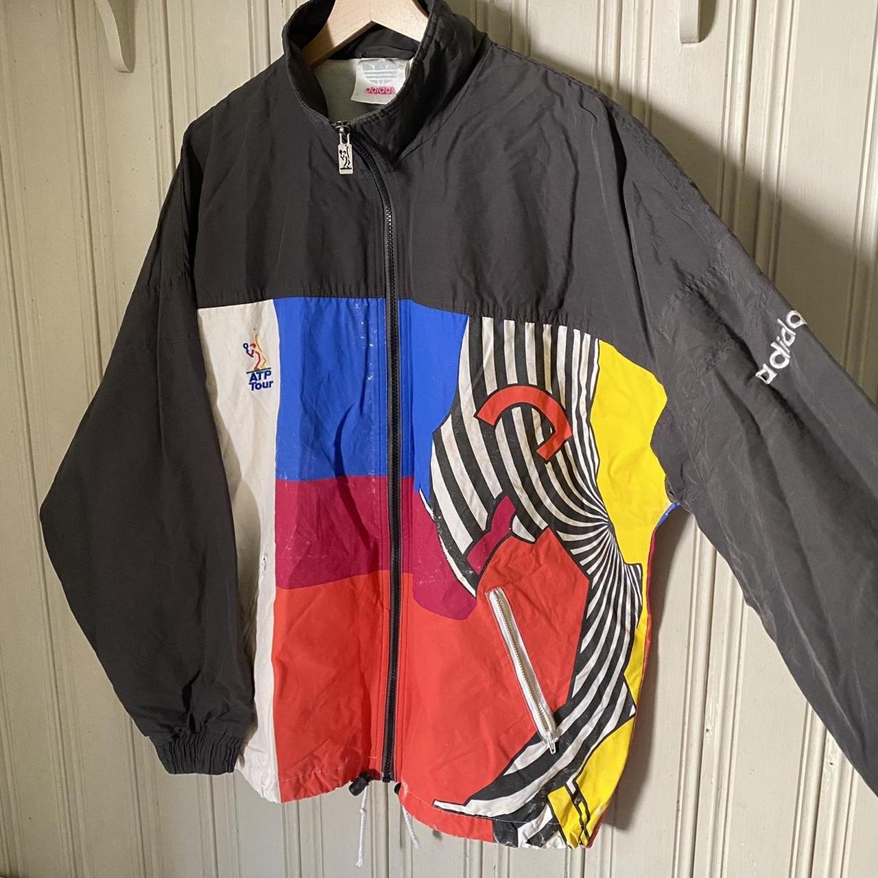 Vintage Adidas ATP Tennis tour jacket. Fits size... - Depop