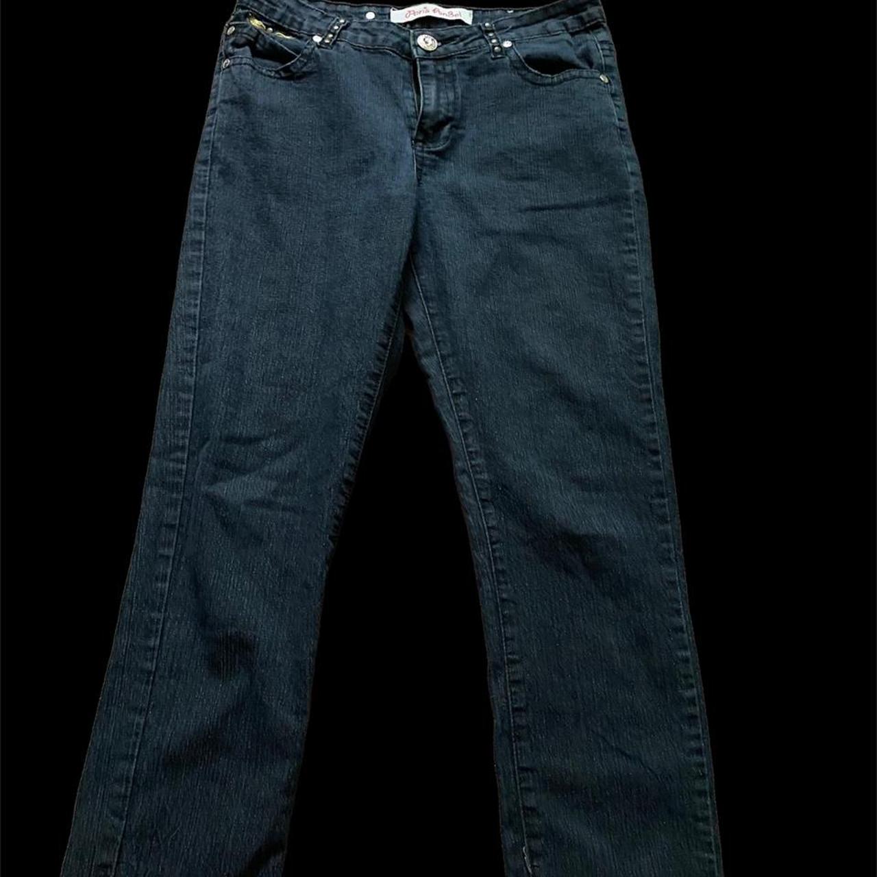 Cute af y2k angel wing jeans! Covered in golden... - Depop