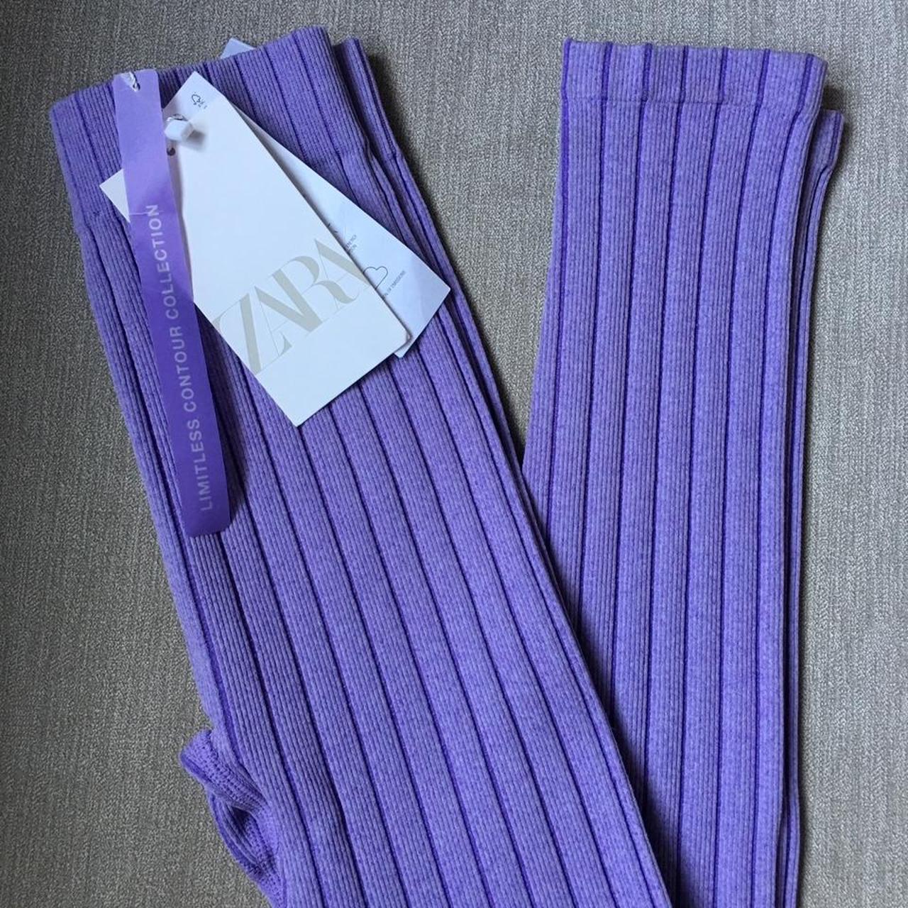 Zara Women's Purple Leggings | Depop