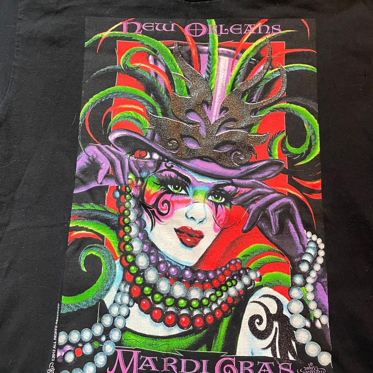 Vintage New Orleans Mardi Gras Celibration Colorful... - Depop