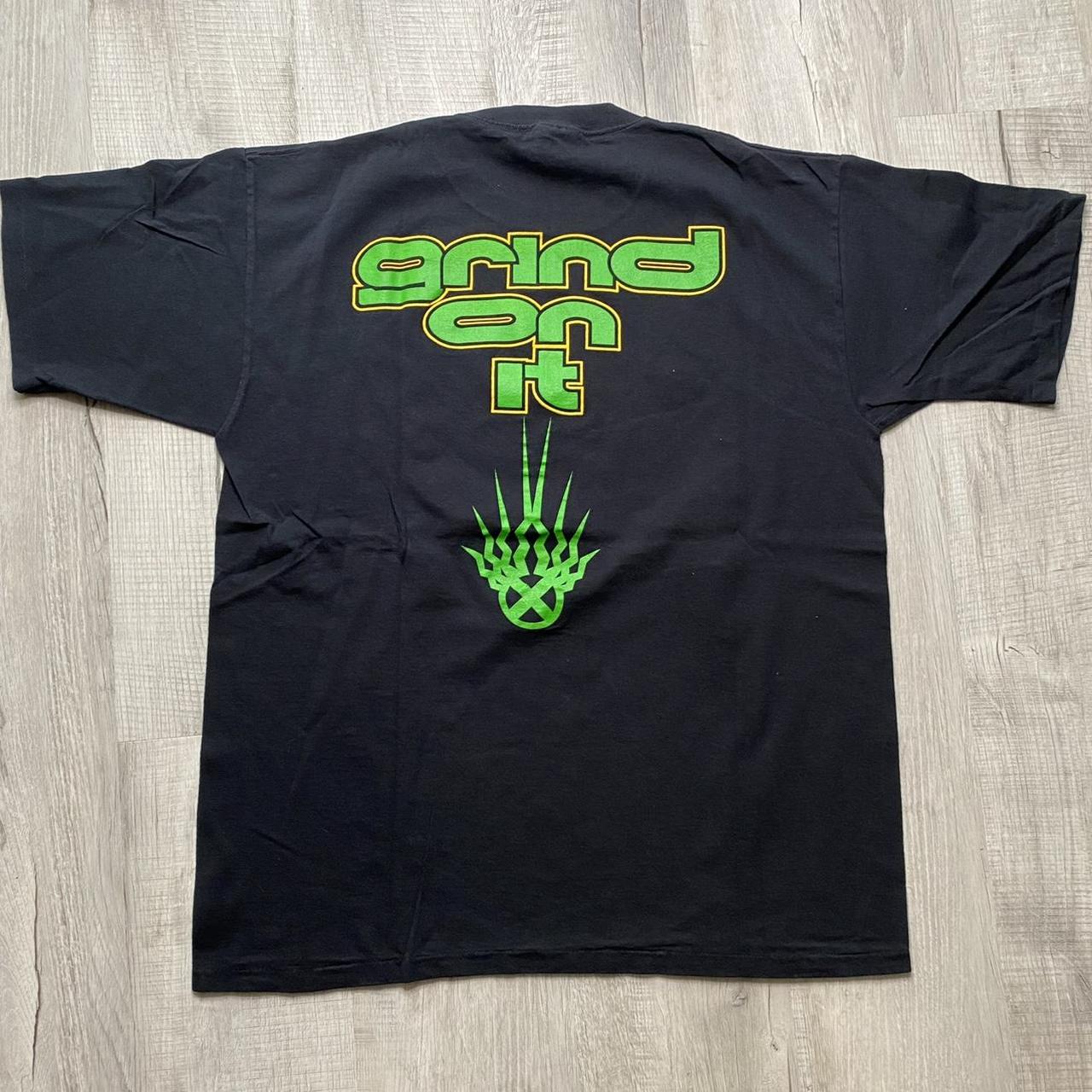 Grind Men's Black and Green T-shirt | Depop