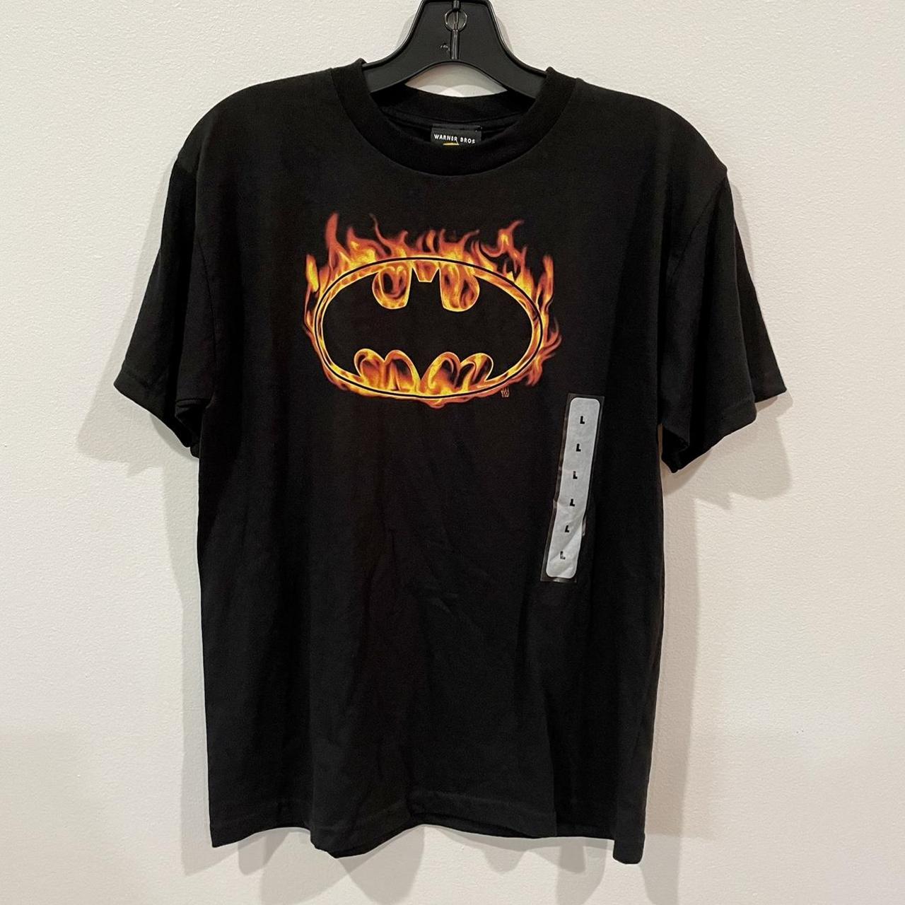 2002 Batman flames logo t shirt. New with... - Depop