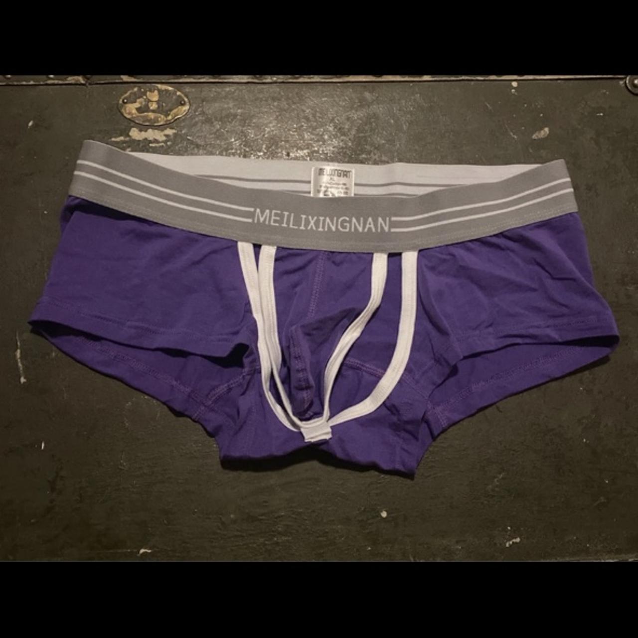 Purple cutout briefs that snap at the center. NWT - Depop
