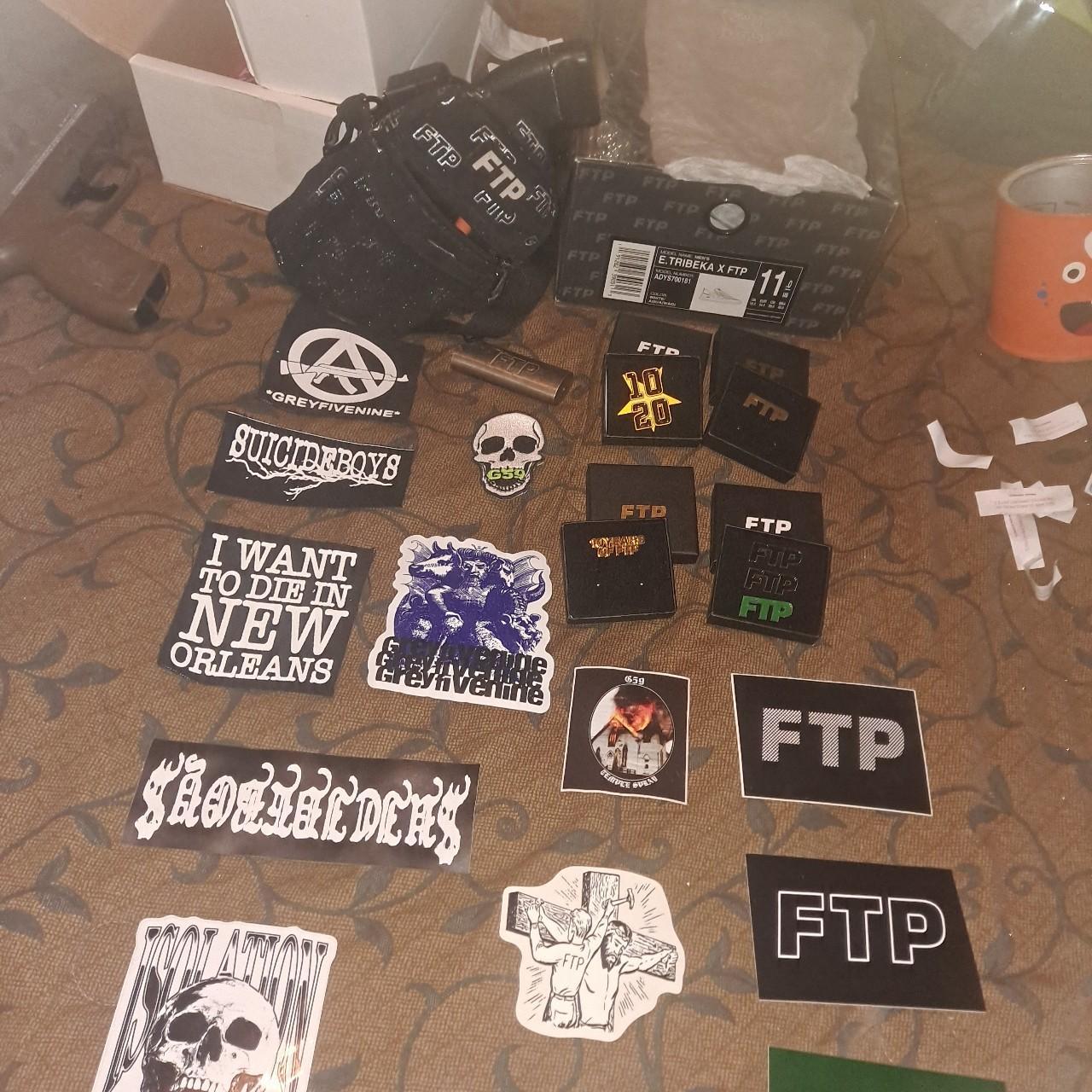 G59 stickers. And pins. FTP BAG AND LIGHTER HOLDER... - Depop