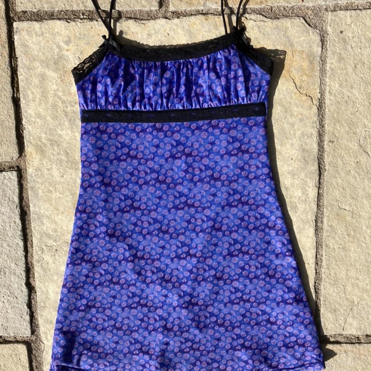 Urban Outfitters blue mesh mini dress Perfect... - Depop