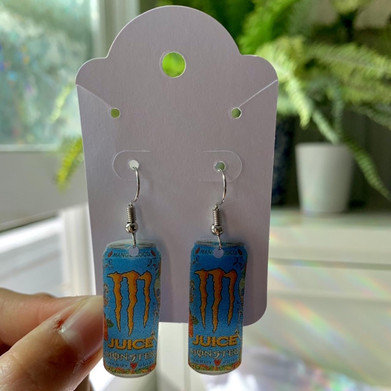 monster energy drink earrings🥤 - $2 shipping !! -... - Depop