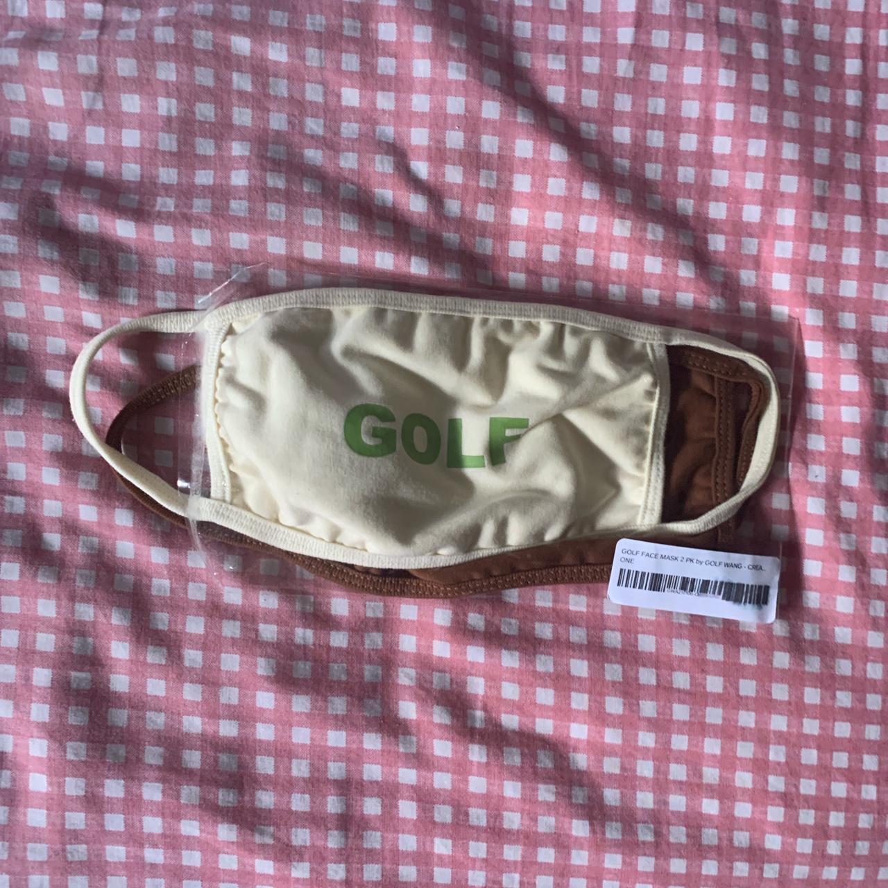 Golf Wang Mask 2 Pack 1 Cream and 1 Brown Never worn... - Depop