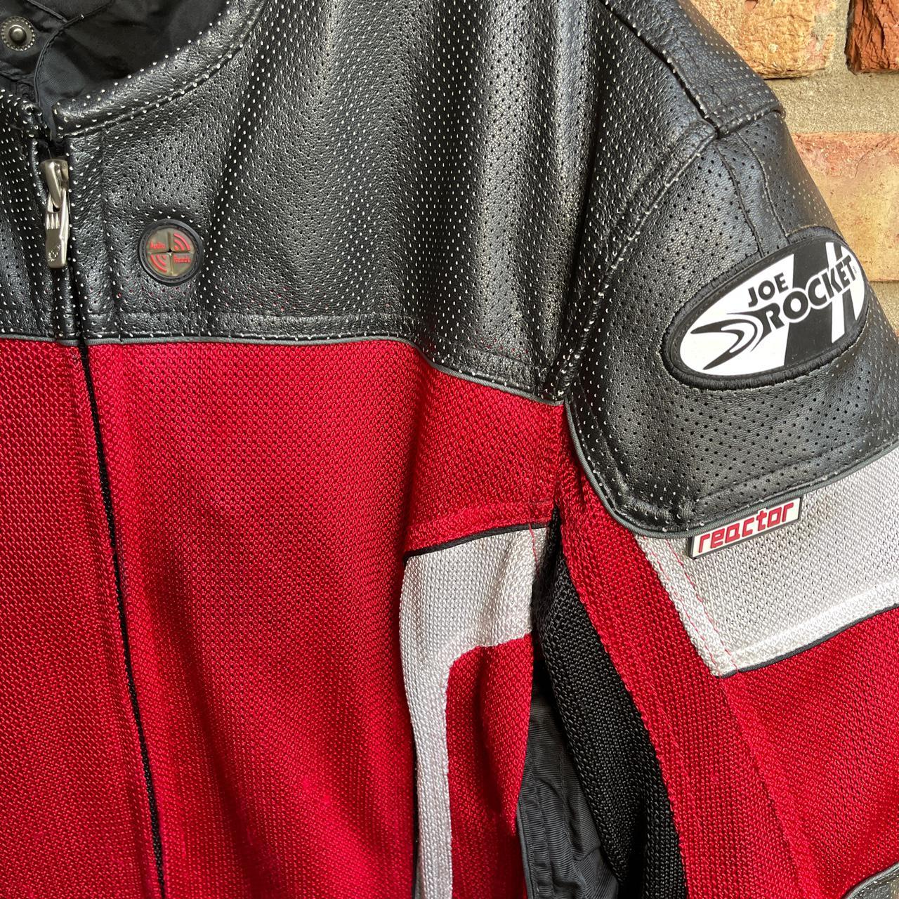 Joe Rocket Men's Red and Black Jacket | Depop