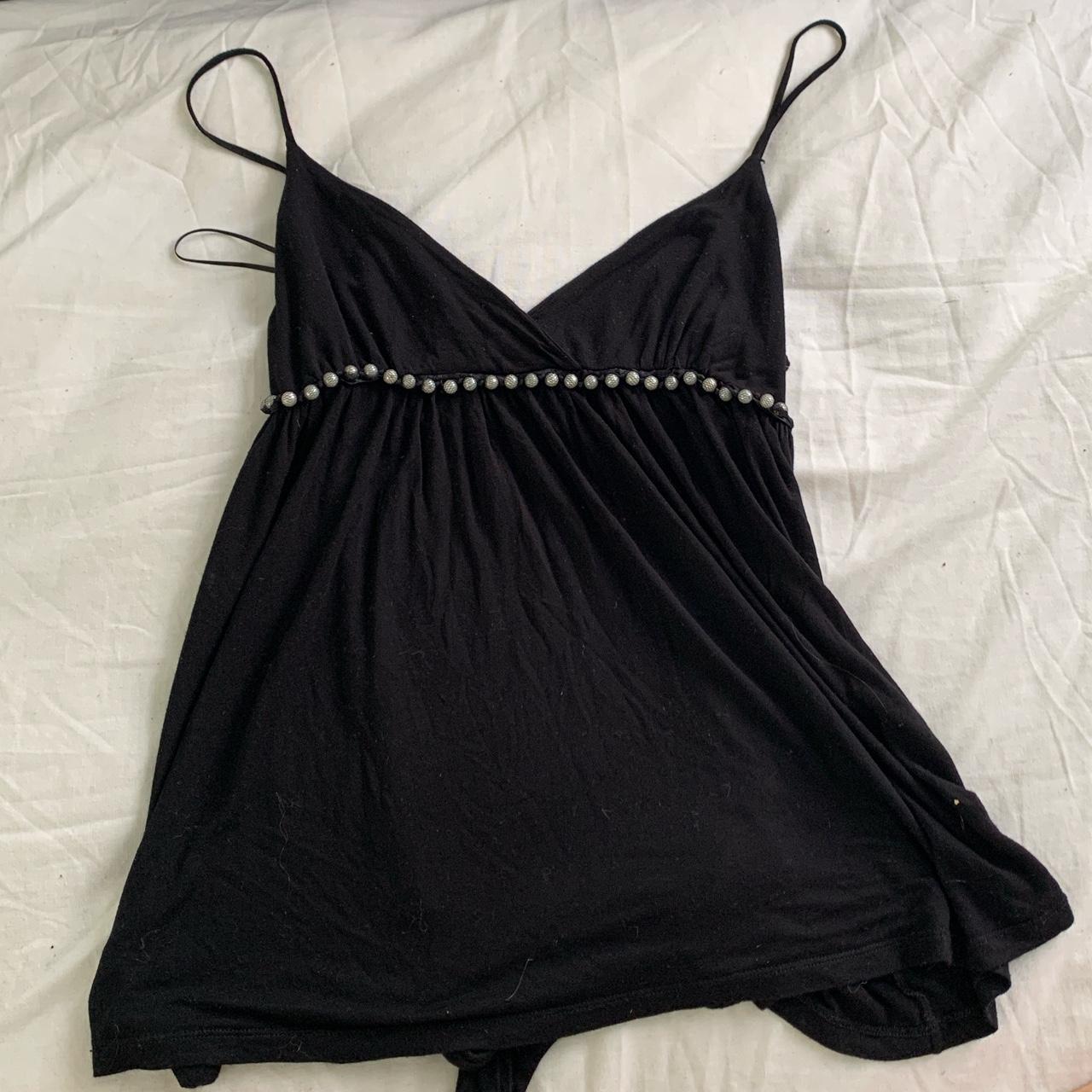Vintage Clubbing Tank Top/ Cami Adorable pearl mesh... - Depop