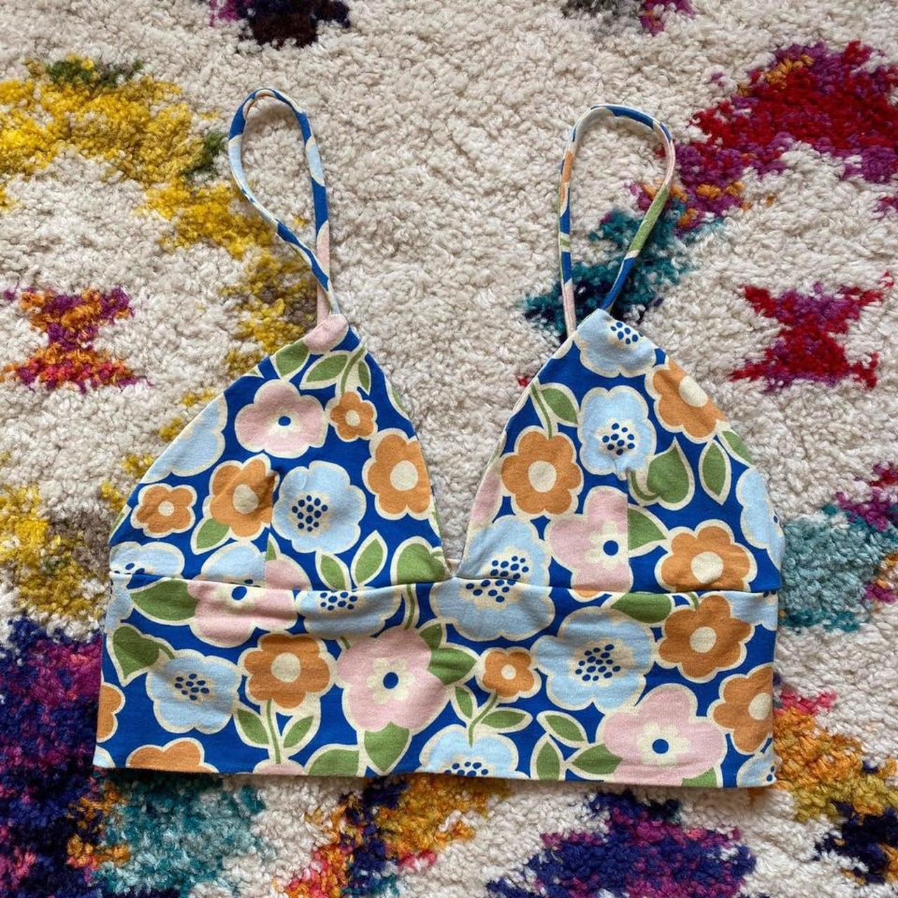 Monki retro vest crop 💙 super cute pattern, soft and... - Depop