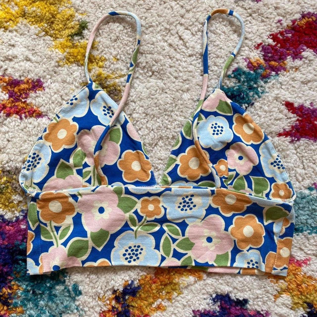 Monki retro vest crop 💙 super cute pattern, soft and... - Depop