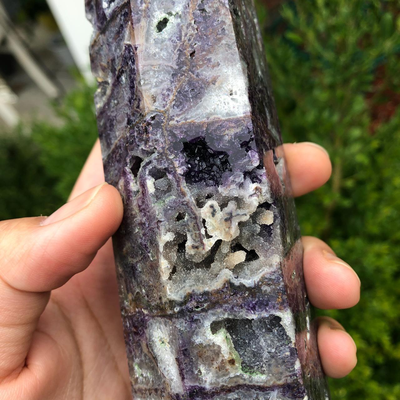 Large Purple Sphalerite Tower #crystal #crystals... - Depop