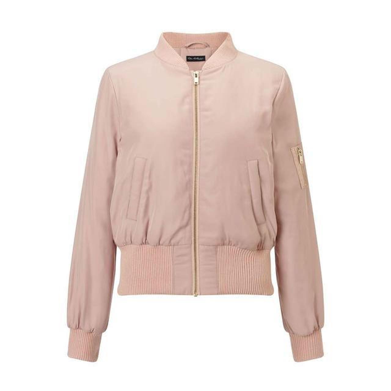 Miss Selfridge Women's Pink and Silver Jacket | Depop