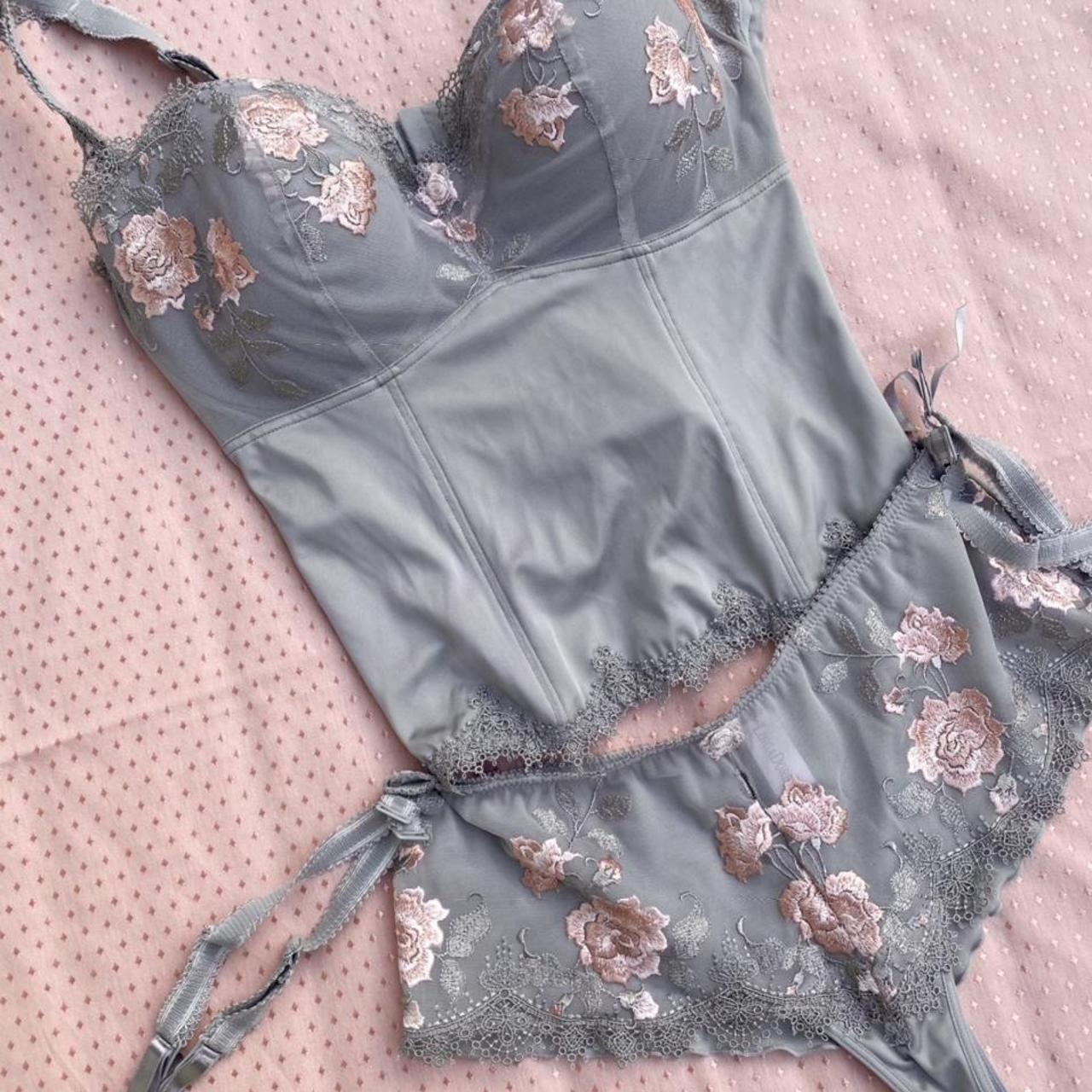 Three piece lingerie set 38D/ 14 on tag Includes:... - Depop