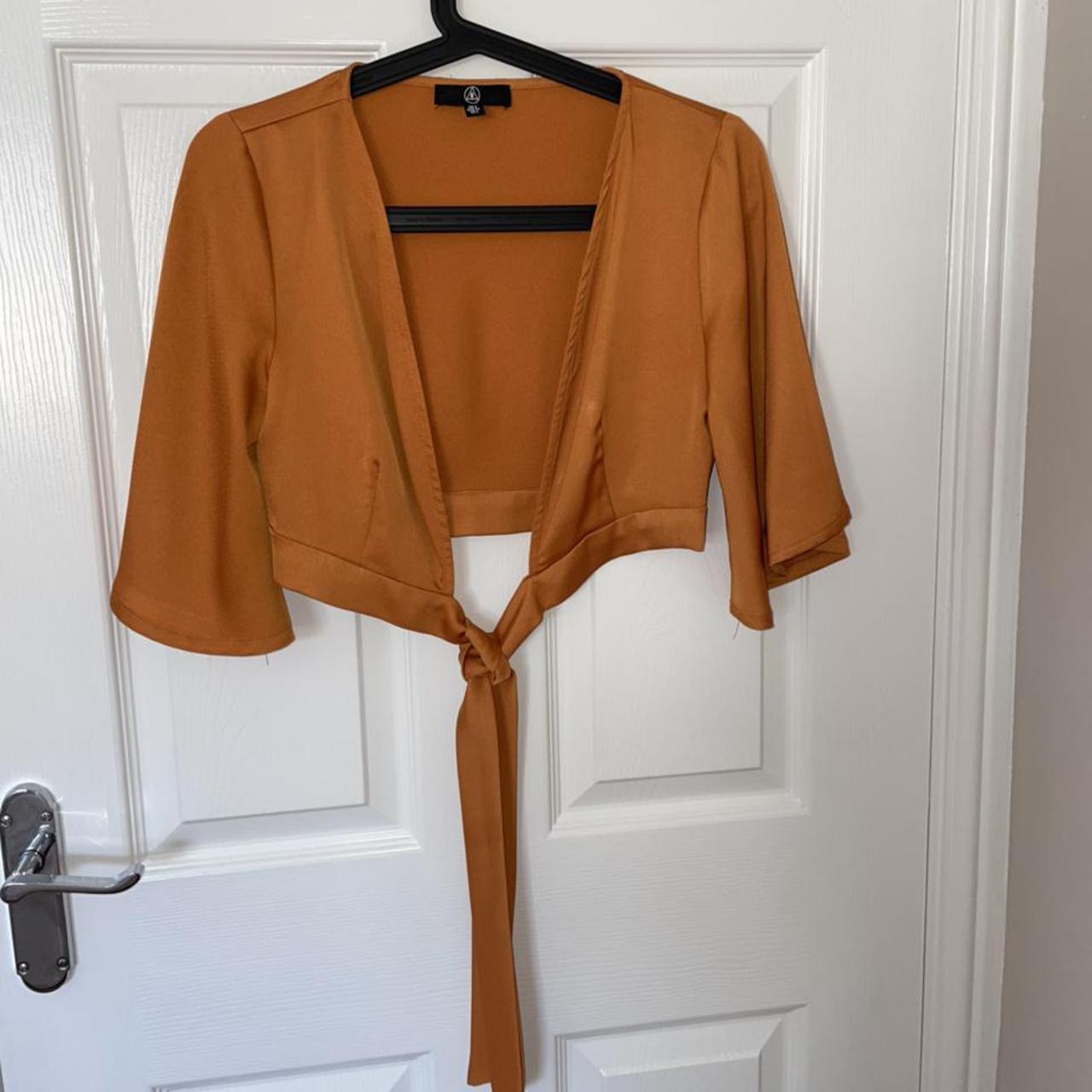 Burnt Orange Missguided Top Size 6 Worn Once Wont Depop