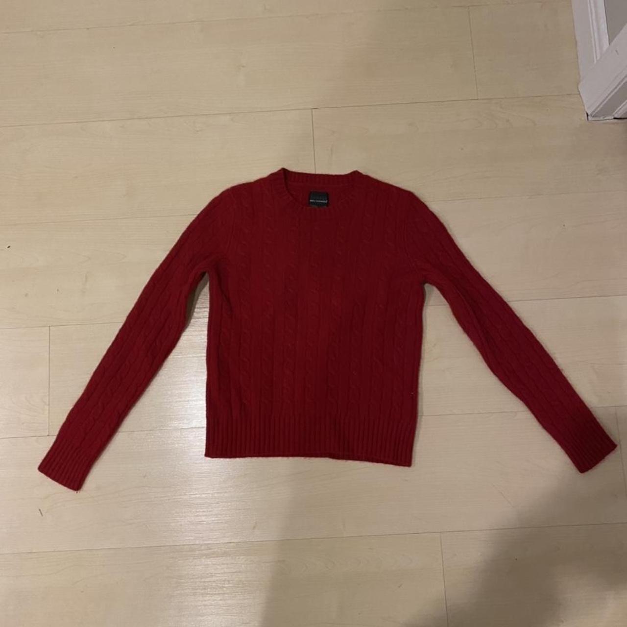 vintage 100% cashmere red sweater XS never worn - Depop