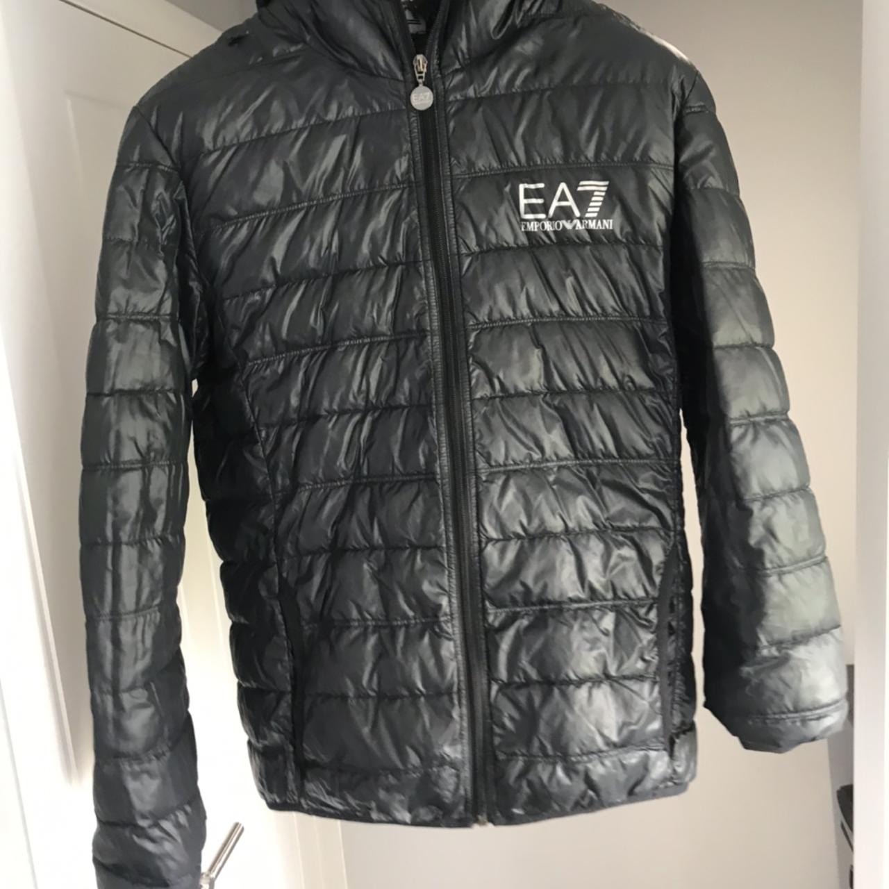 Ea7 jacket light weight in black Size small second... - Depop