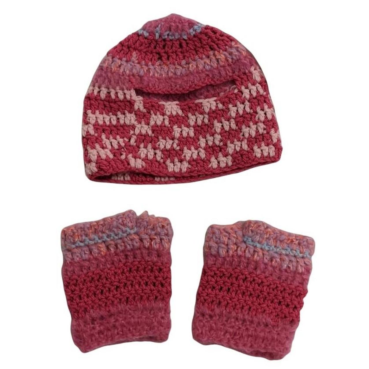 The Barbie check ski mask & matching gloves in... - Depop