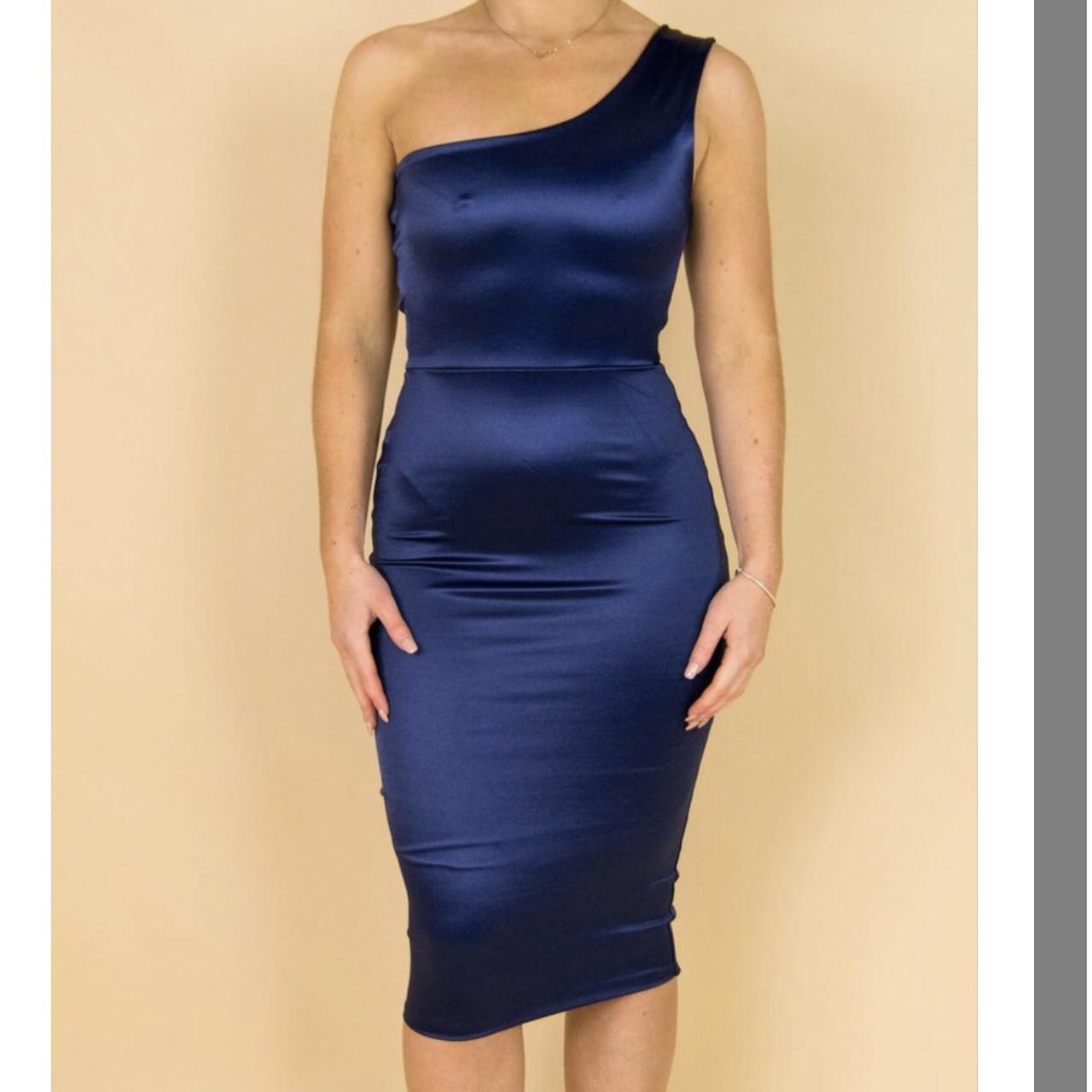 Verity Anne one shoulder dress in black worn once... - Depop