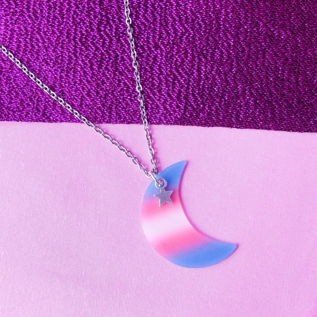 Transgender flag necklace | Trans pride necklace |... - Depop