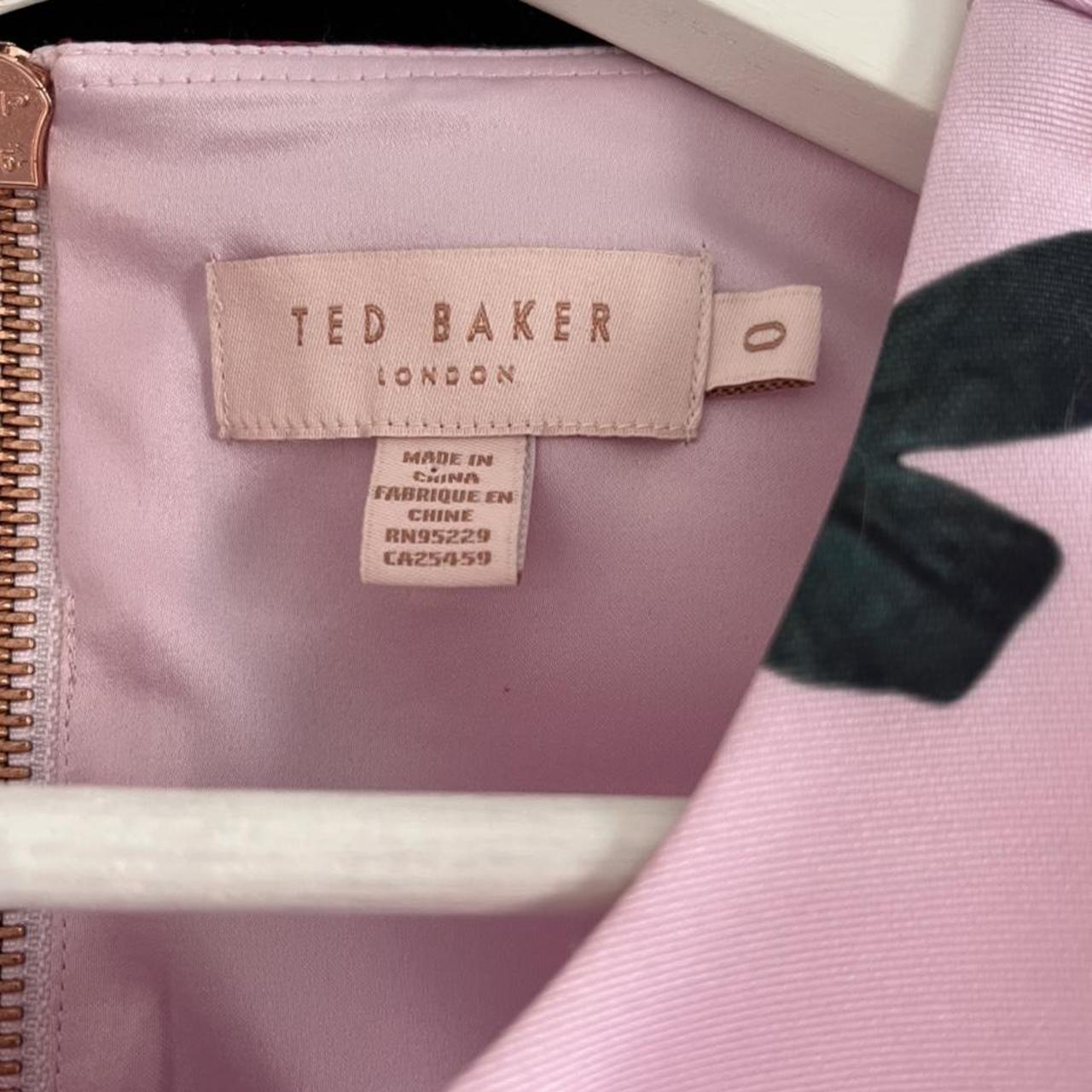 Ted Baker Pink Floral Cocktail Dress Worn Once To A Depop
