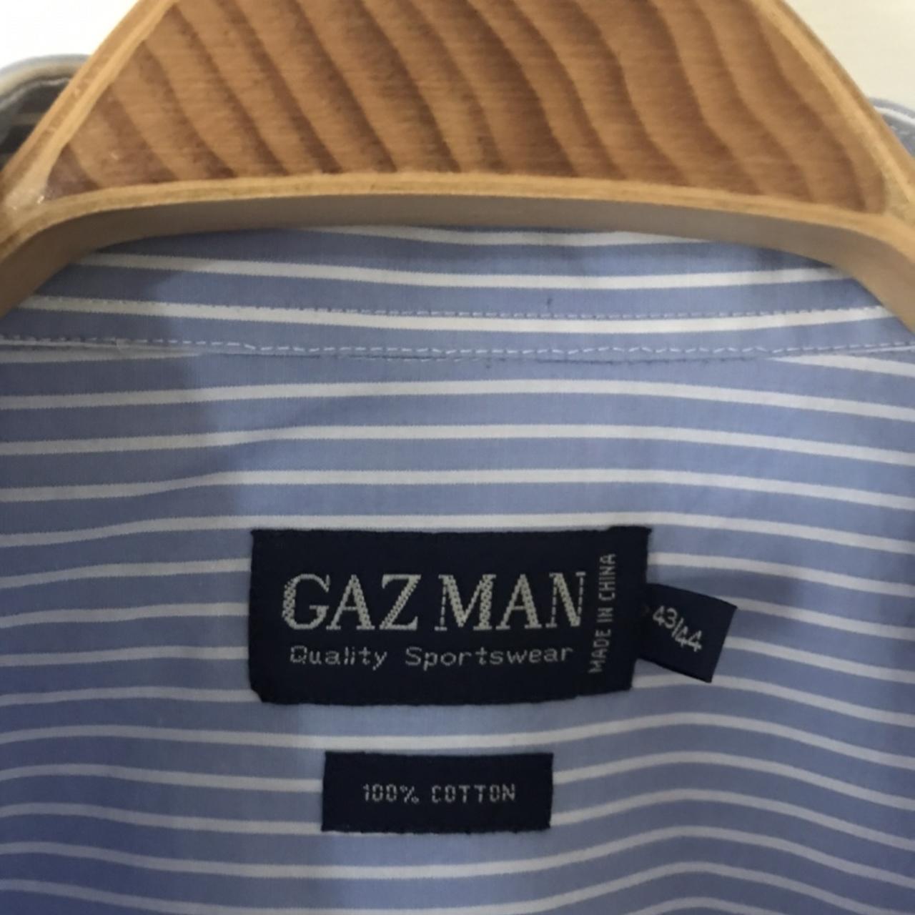 Blue Striped Gazman button-up shirt Great for... - Depop