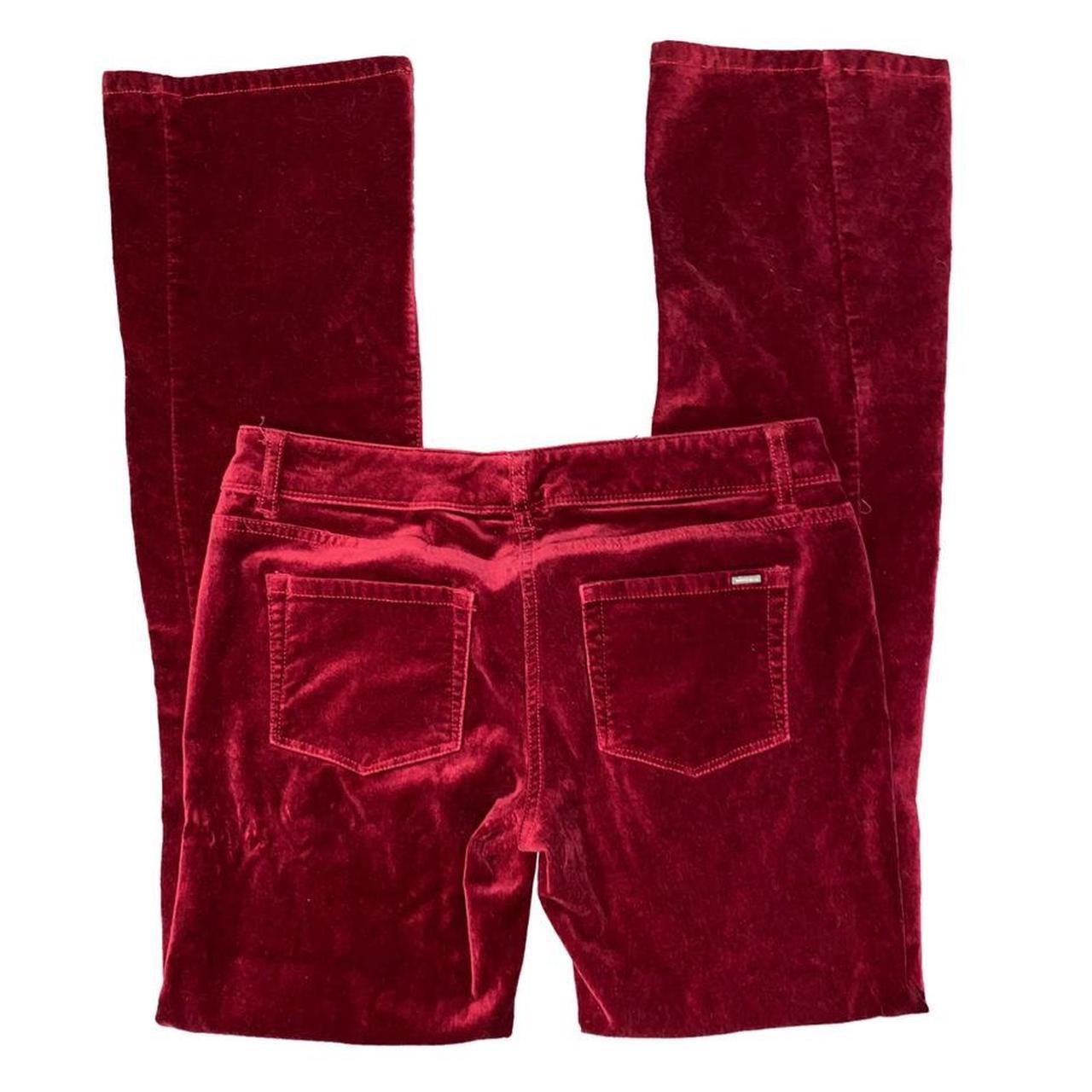 Red velour pants. they’re the softest pants!! 🕸PLS... - Depop