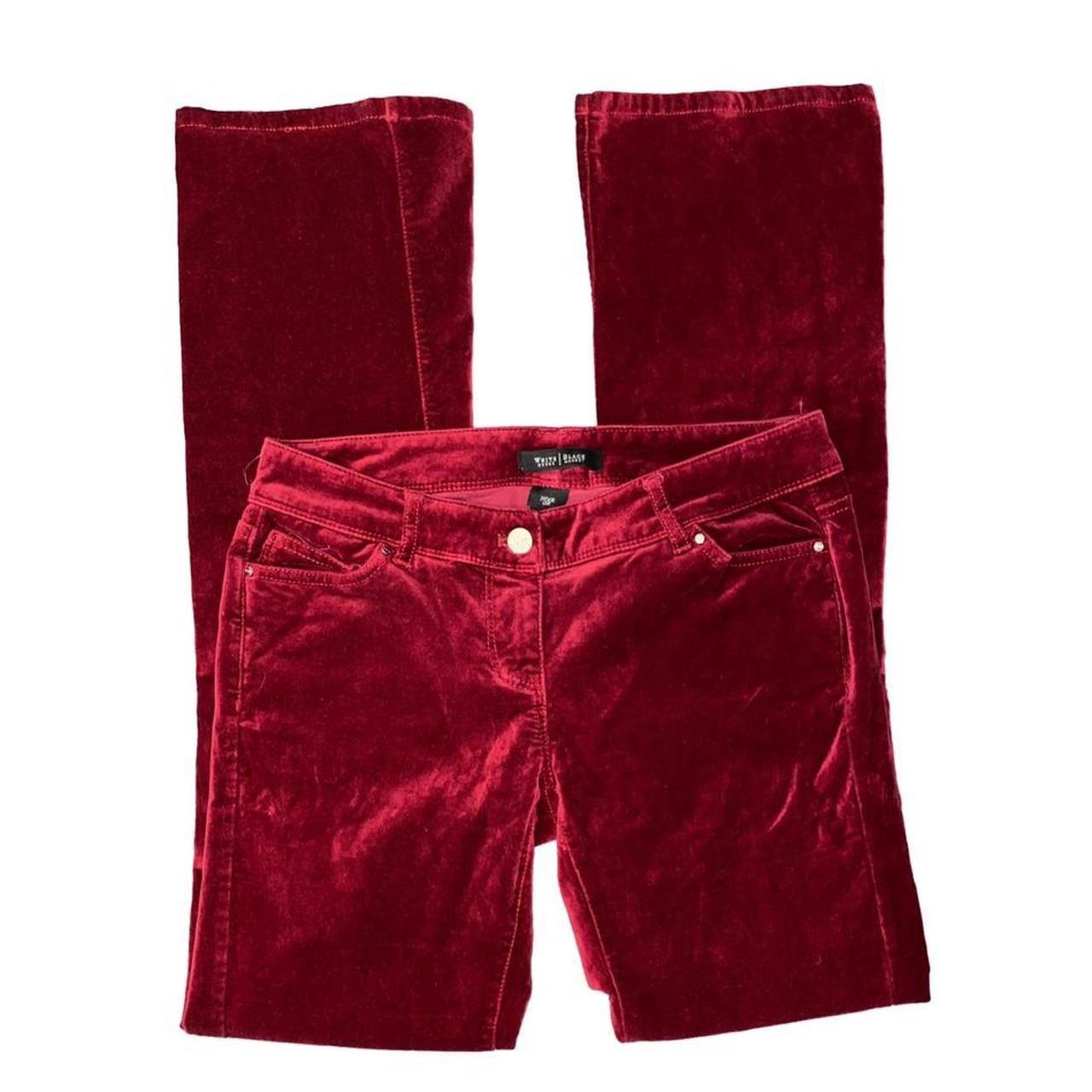 Red velour pants. they’re the softest pants!! 🕸PLS... - Depop