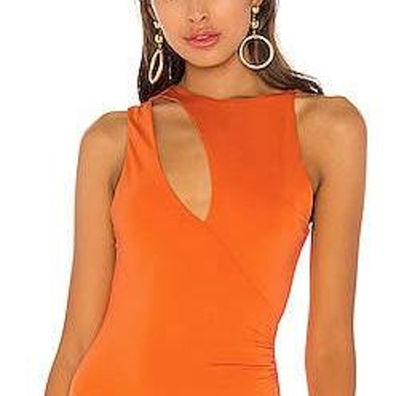 Revolve mini dress Orange worn handful of times size... - Depop