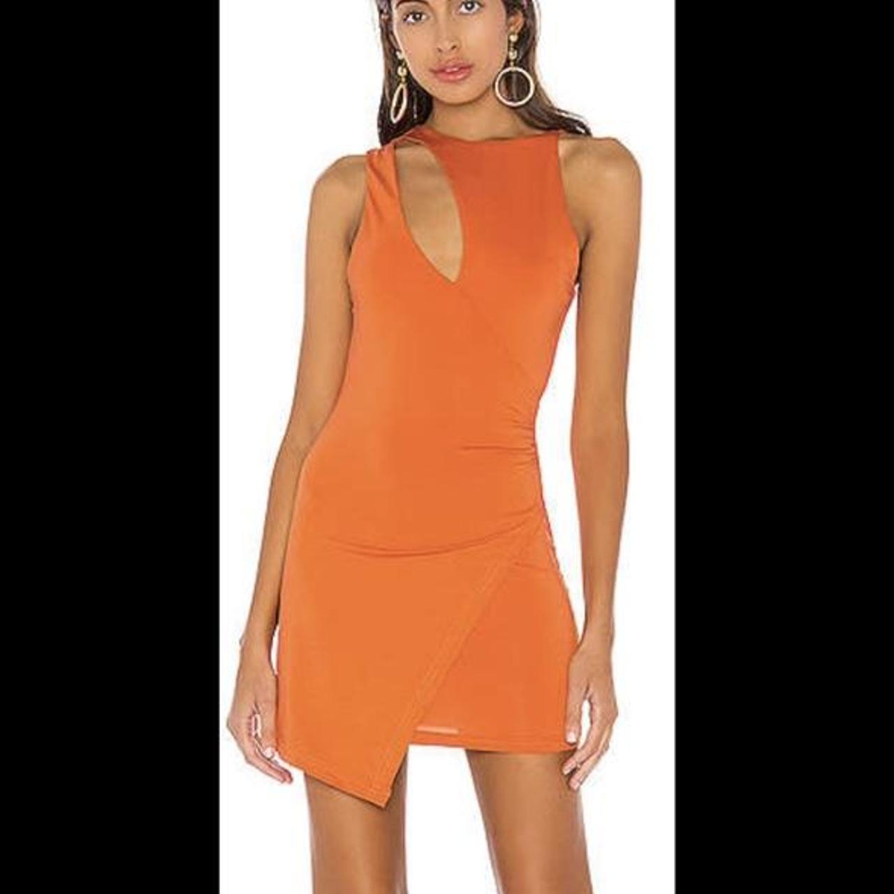 Revolve mini dress Orange worn handful of times size... - Depop
