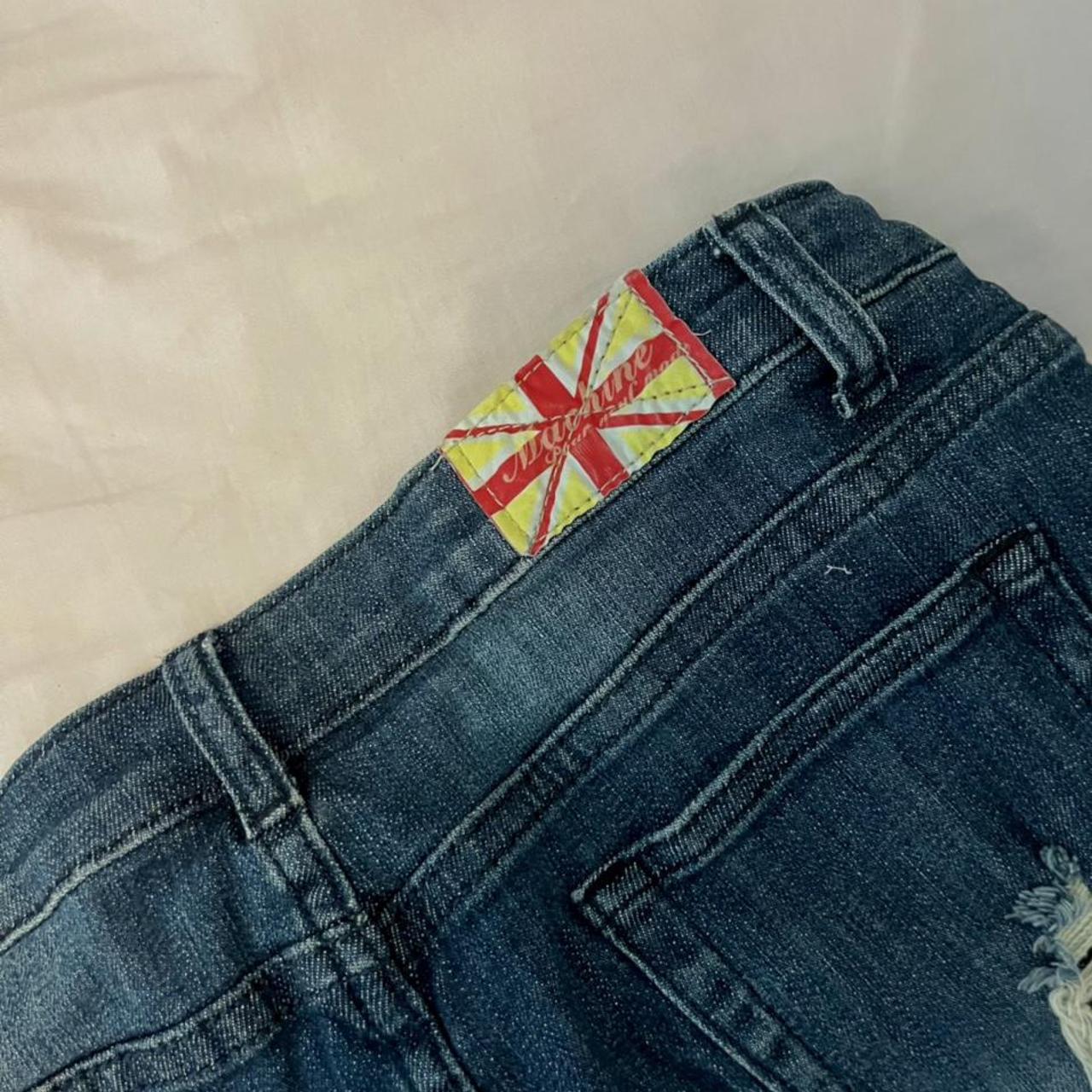 low rise y2k micro mini demin skirt! only worn once... - Depop