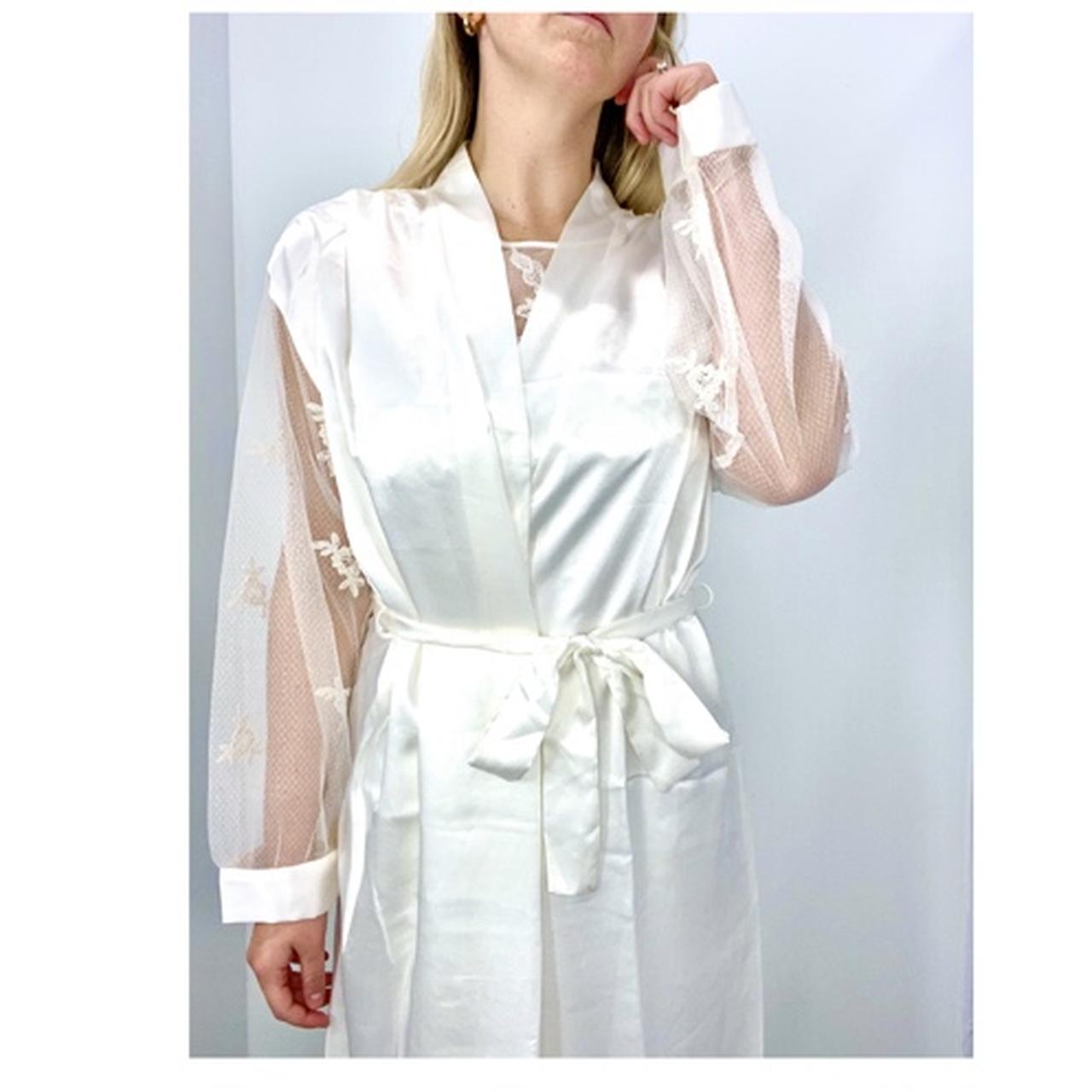 Women's White and Cream Robe | Depop