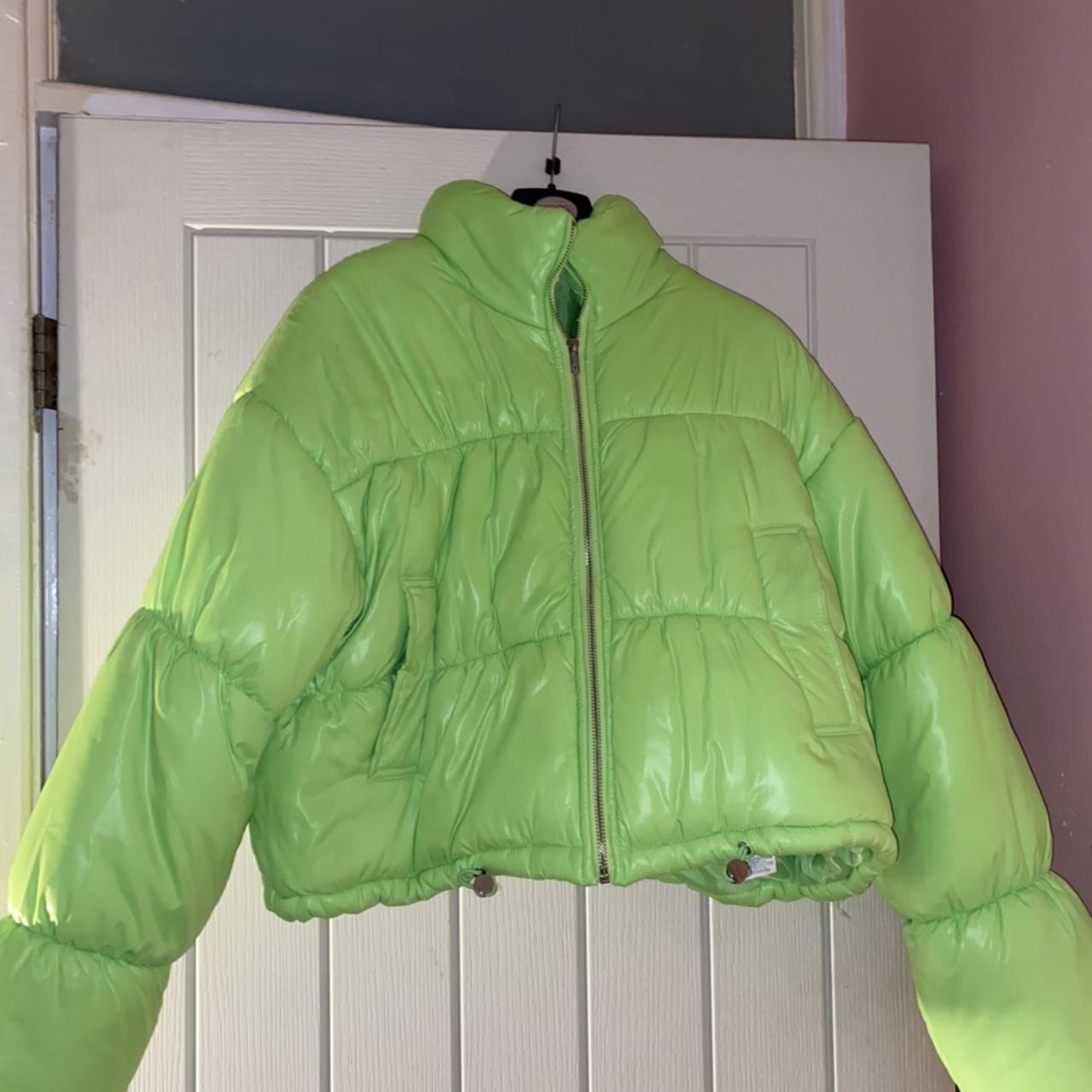 PrettyLittleThing Women's Green Jacket | Depop