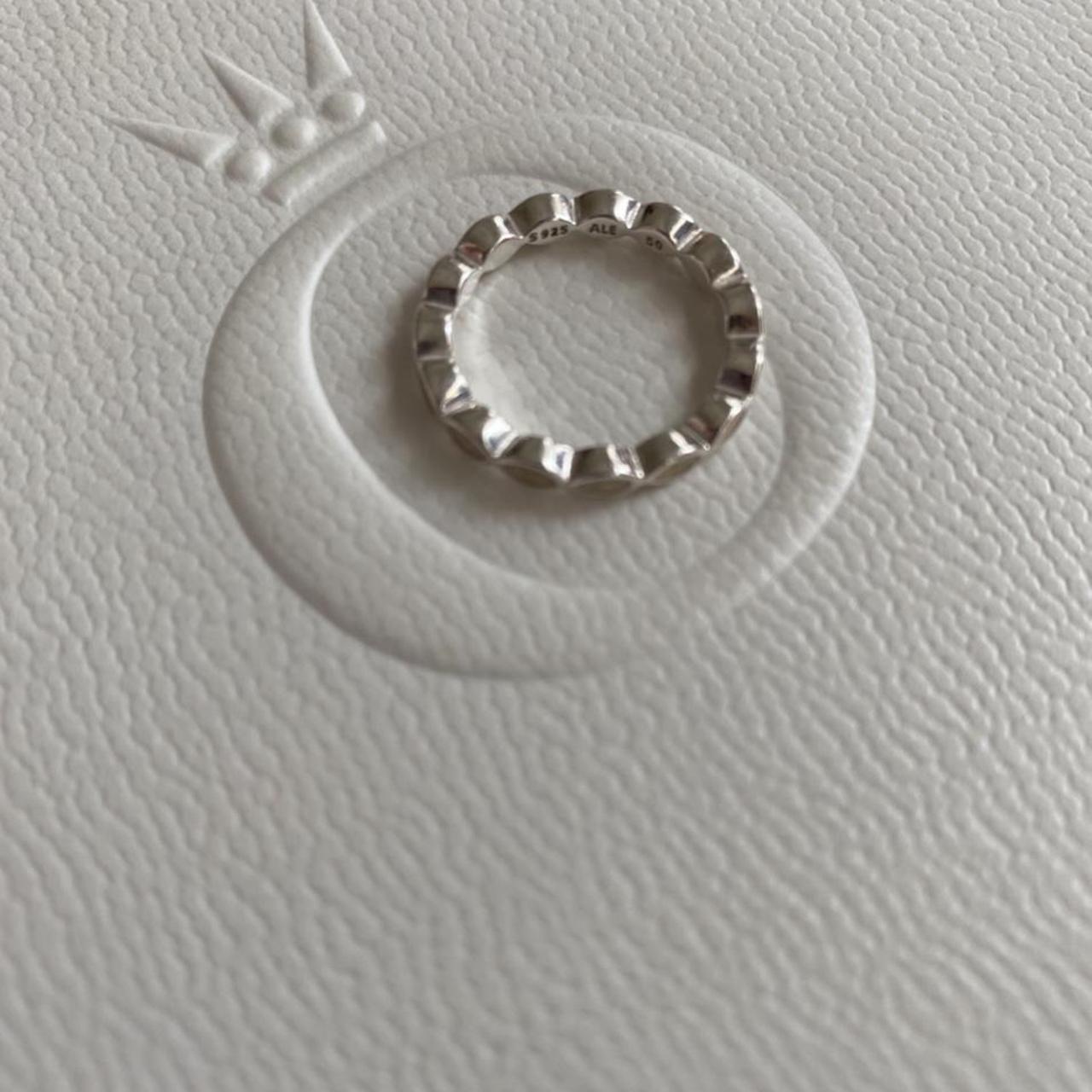 Pandora white enamel ring Good used condition... - Depop
