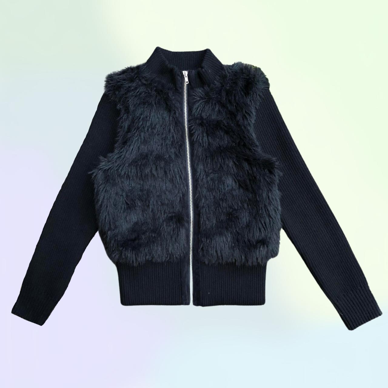 Y2K FAUX FUR ZIP UP JACKET Product Description:... - Depop