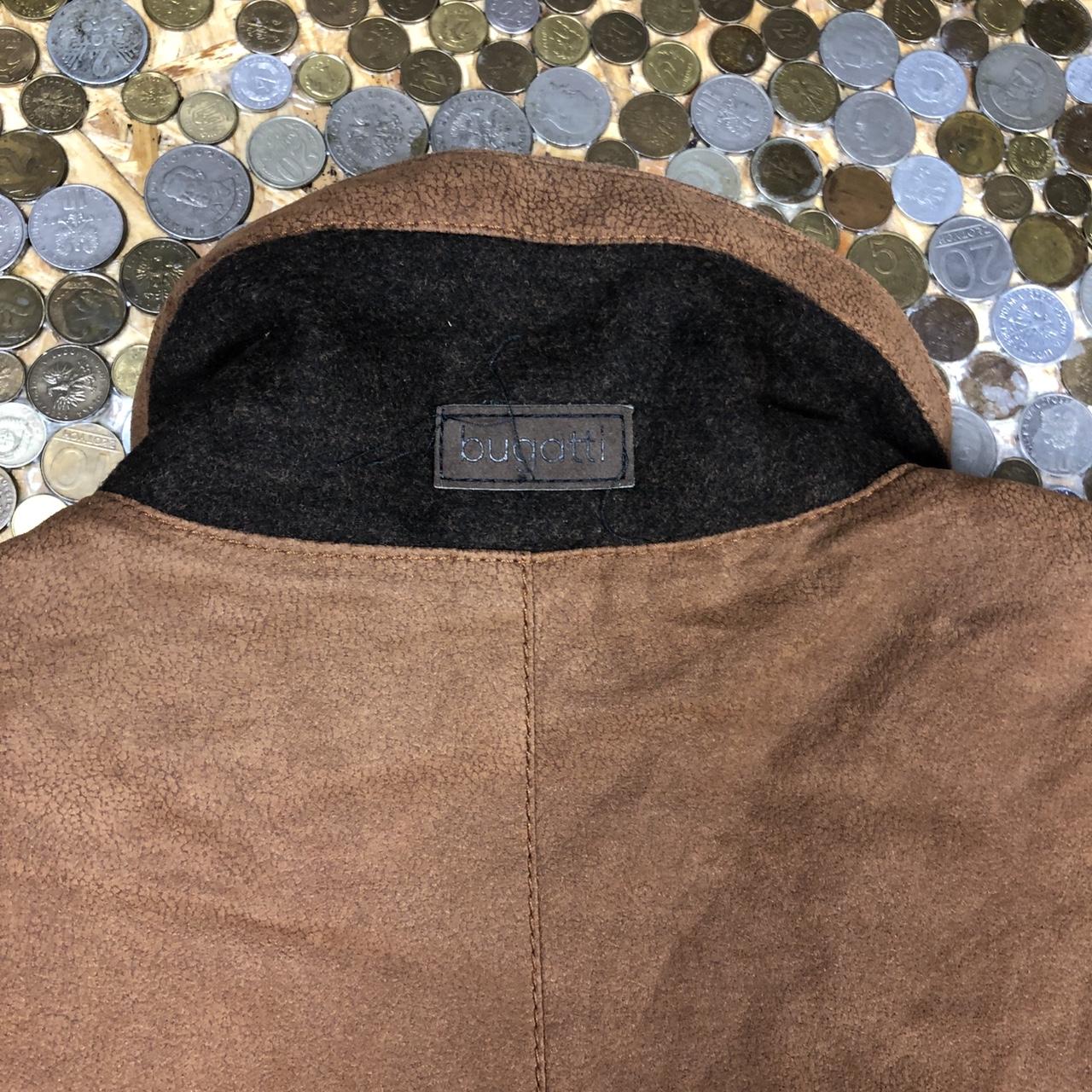 Bugatti Vintage leather jacket Size L Lenght: 83... - Depop