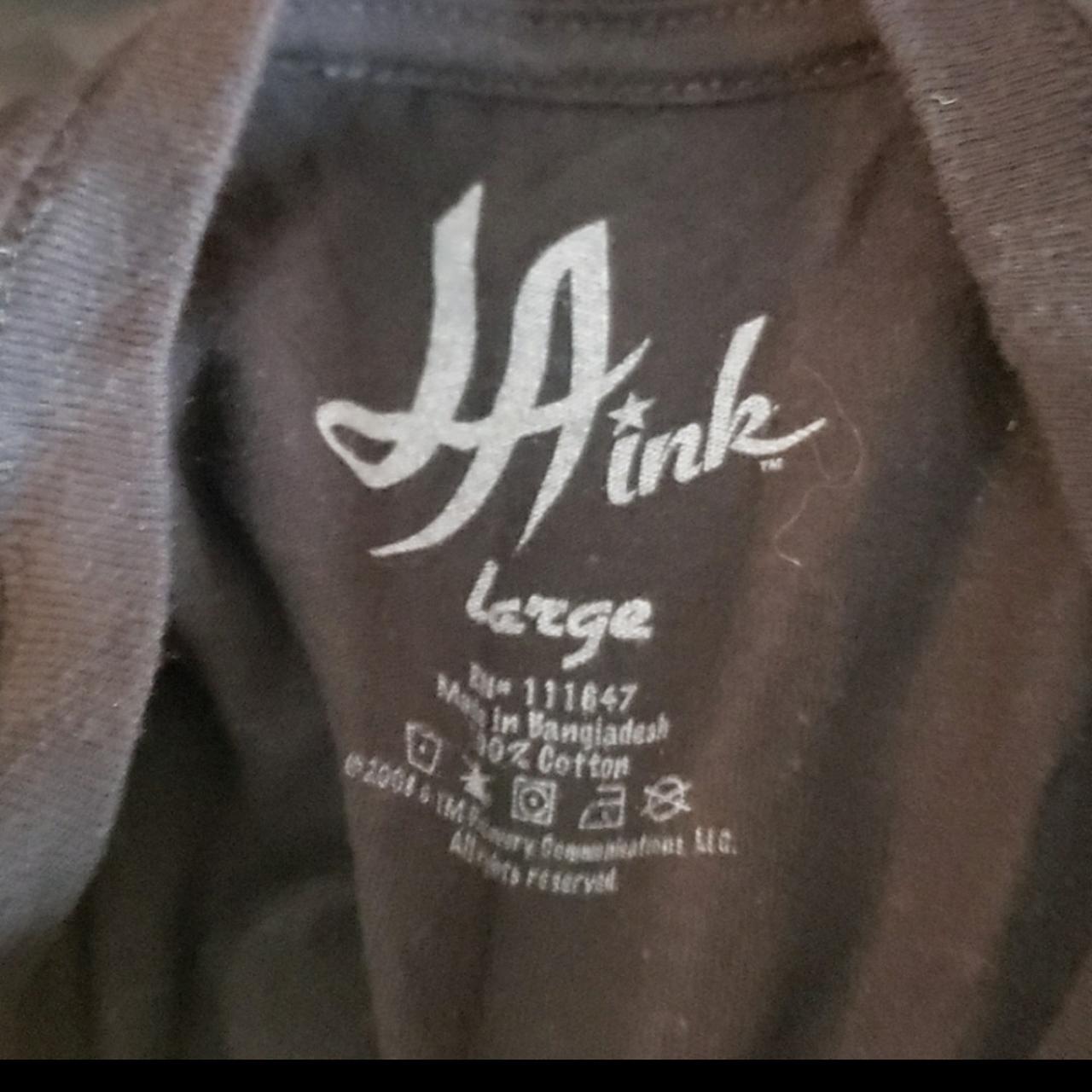 LA Ink Black Pink Woman Skull T-Shirt Large Large... - Depop