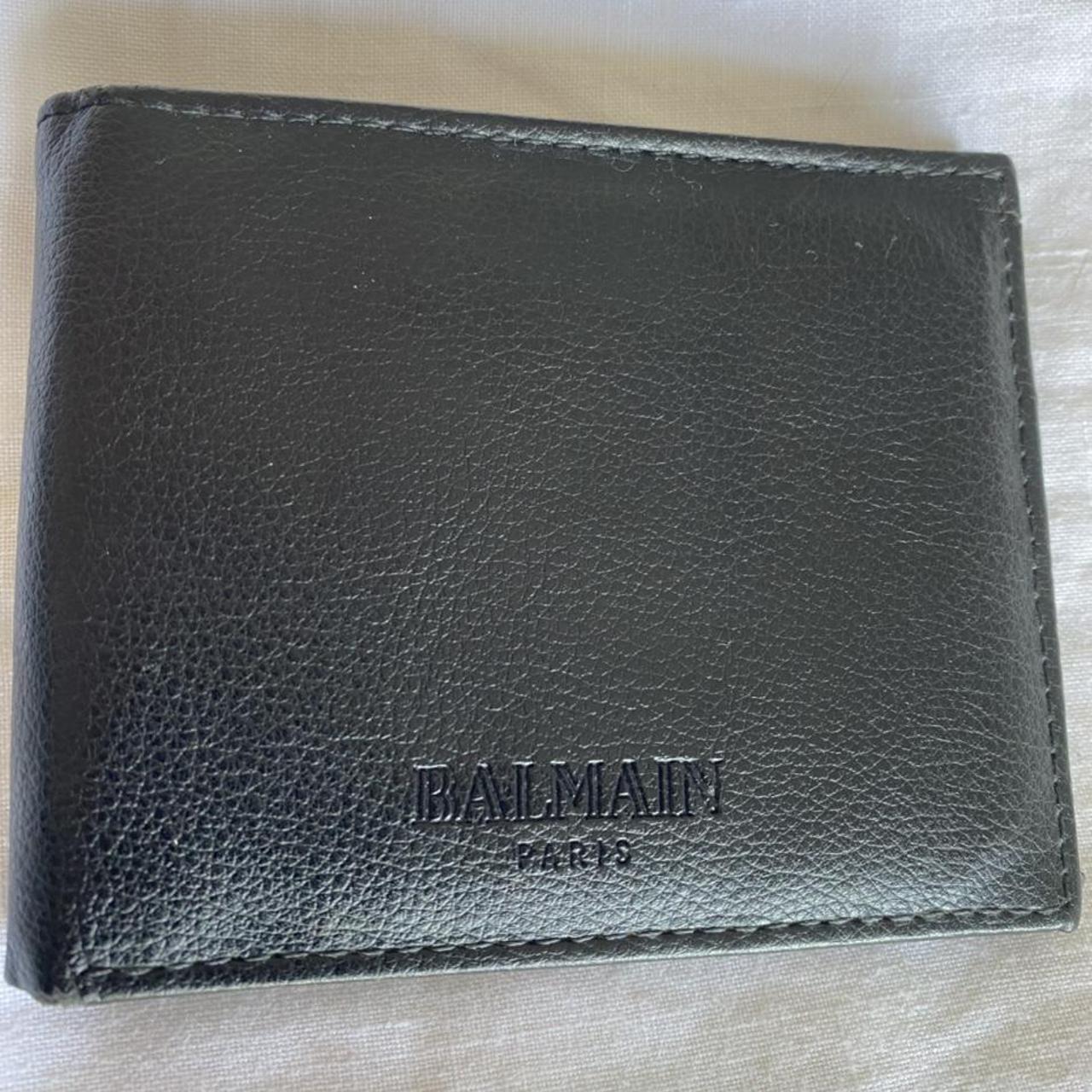 BALMAIN PARIS LEATHER WALLET USED BUT IN GOOD... - Depop