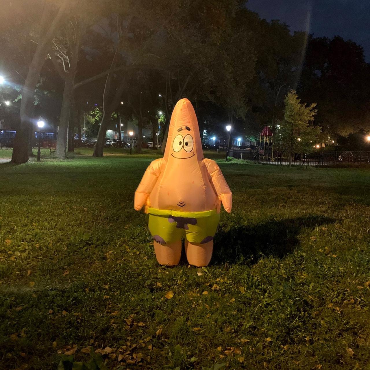 Inflatable Patrick costume. Self inflatable. Comes... - Depop