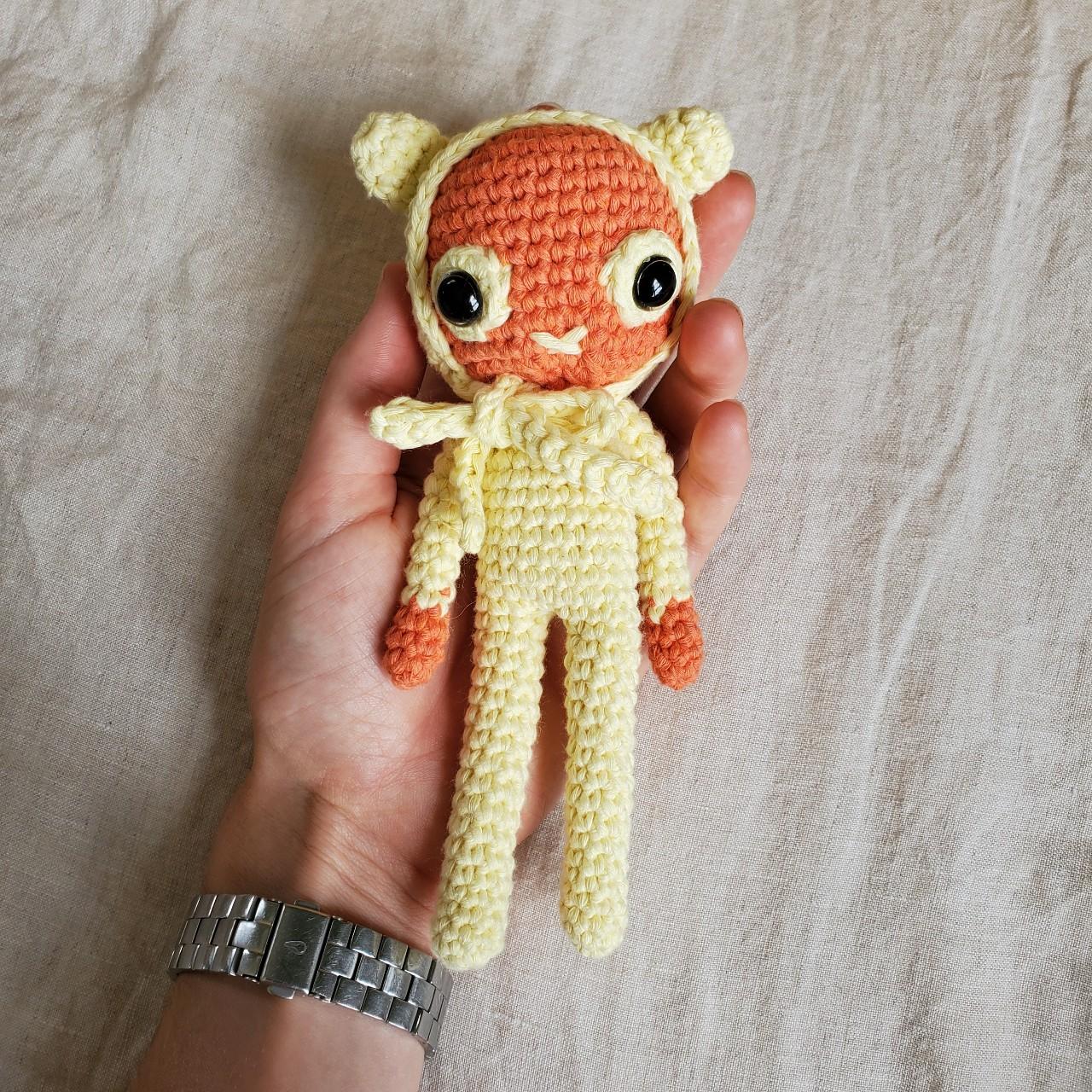 Adorable pastel yellow and orange crochet animal 🧸 I... - Depop