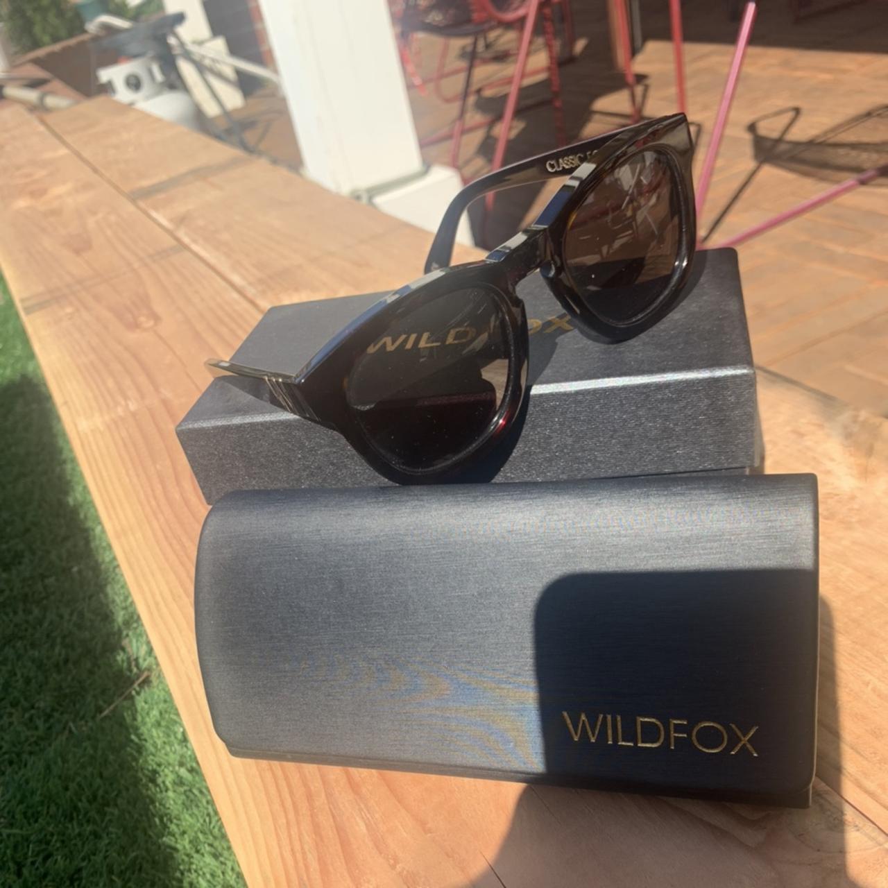 Wild fox classic fox sunglasses. With box, case, and... - Depop